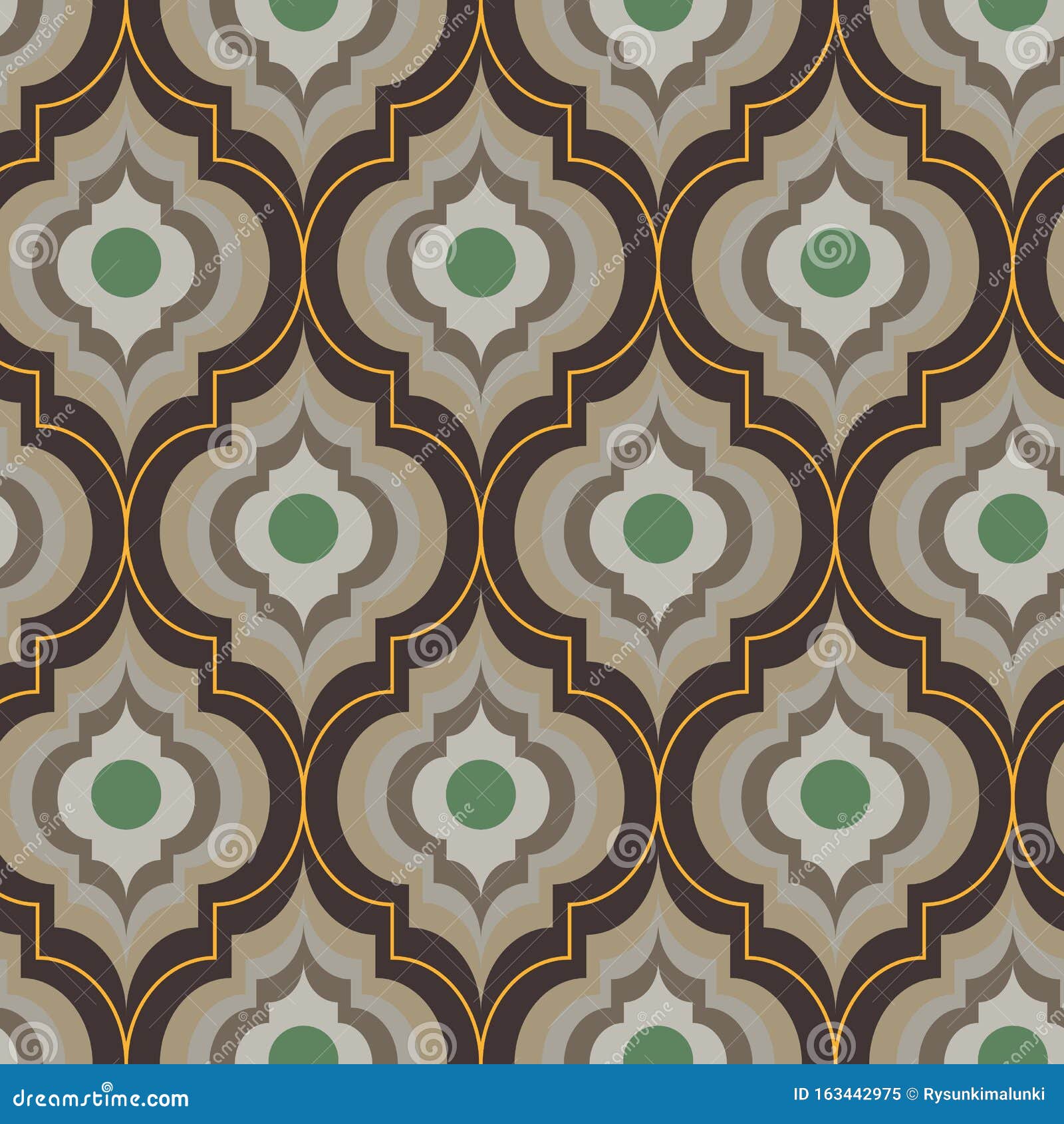 Seamless Vector Moroccan Trellis Pattern in Sand and Brownc Colors ...