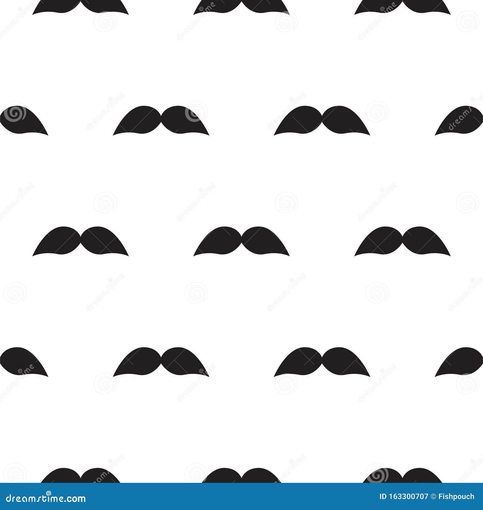 Seamless Moustache Pattern Vector Illustration | CartoonDealer.com ...