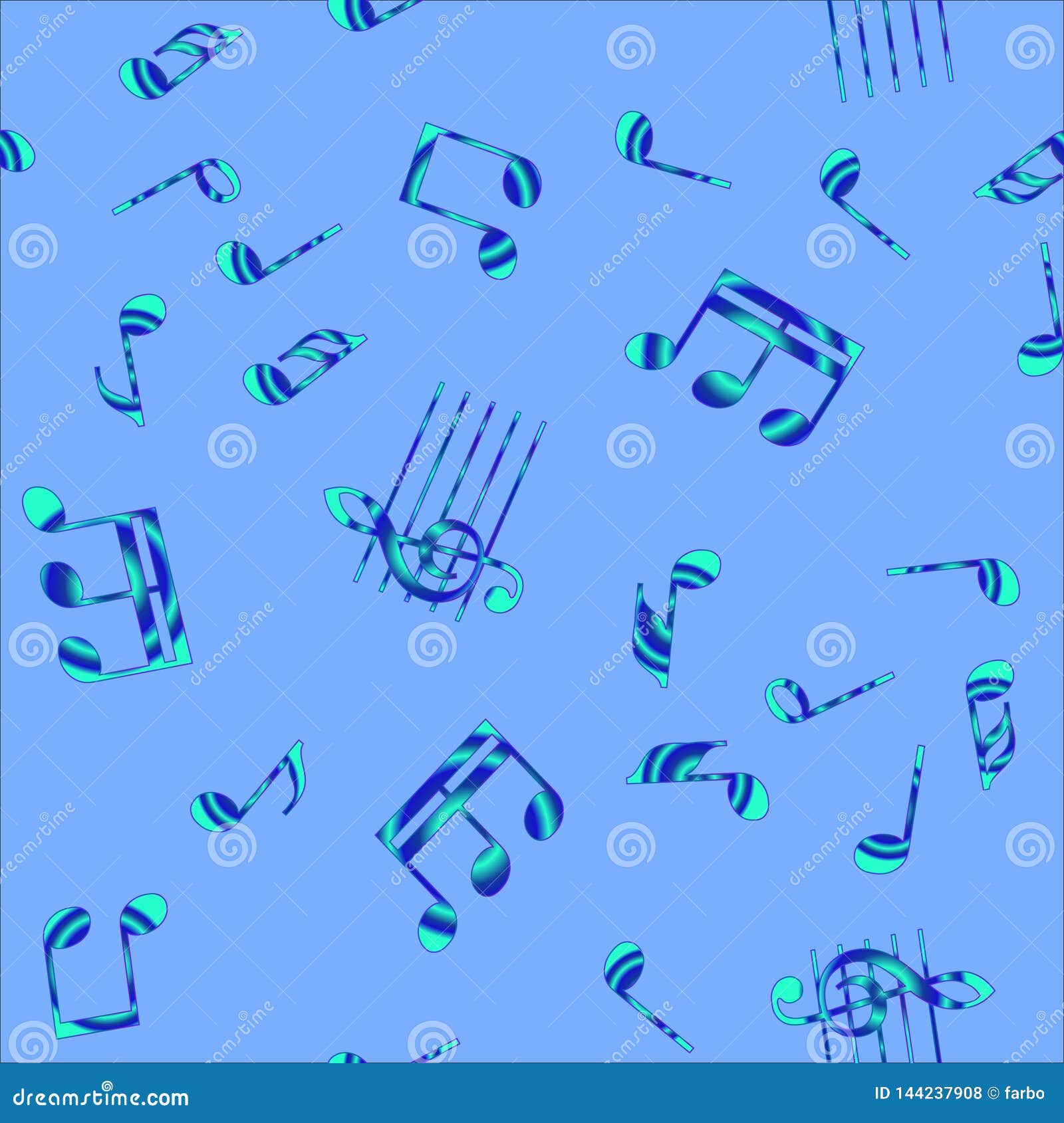 Seamless Vector Music Notes Pattern Stock Vector - Illustration of ...