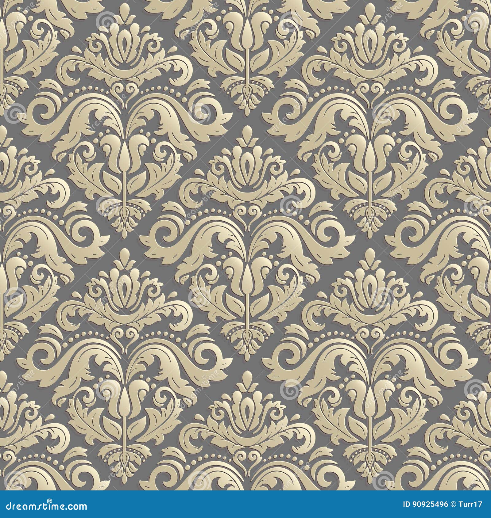 Seamless Vector Oriental Pattern with 3D Elements Stock Vector - Illustration of creative ...