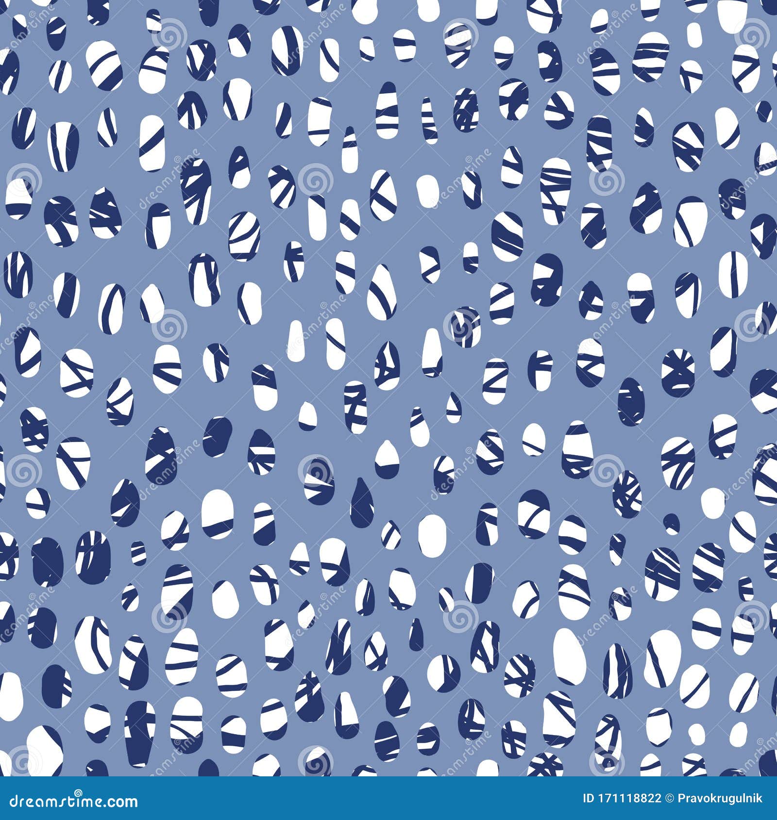 Seamless Vector Pattern Abstract Pebble Like Shapes in for Textile ...