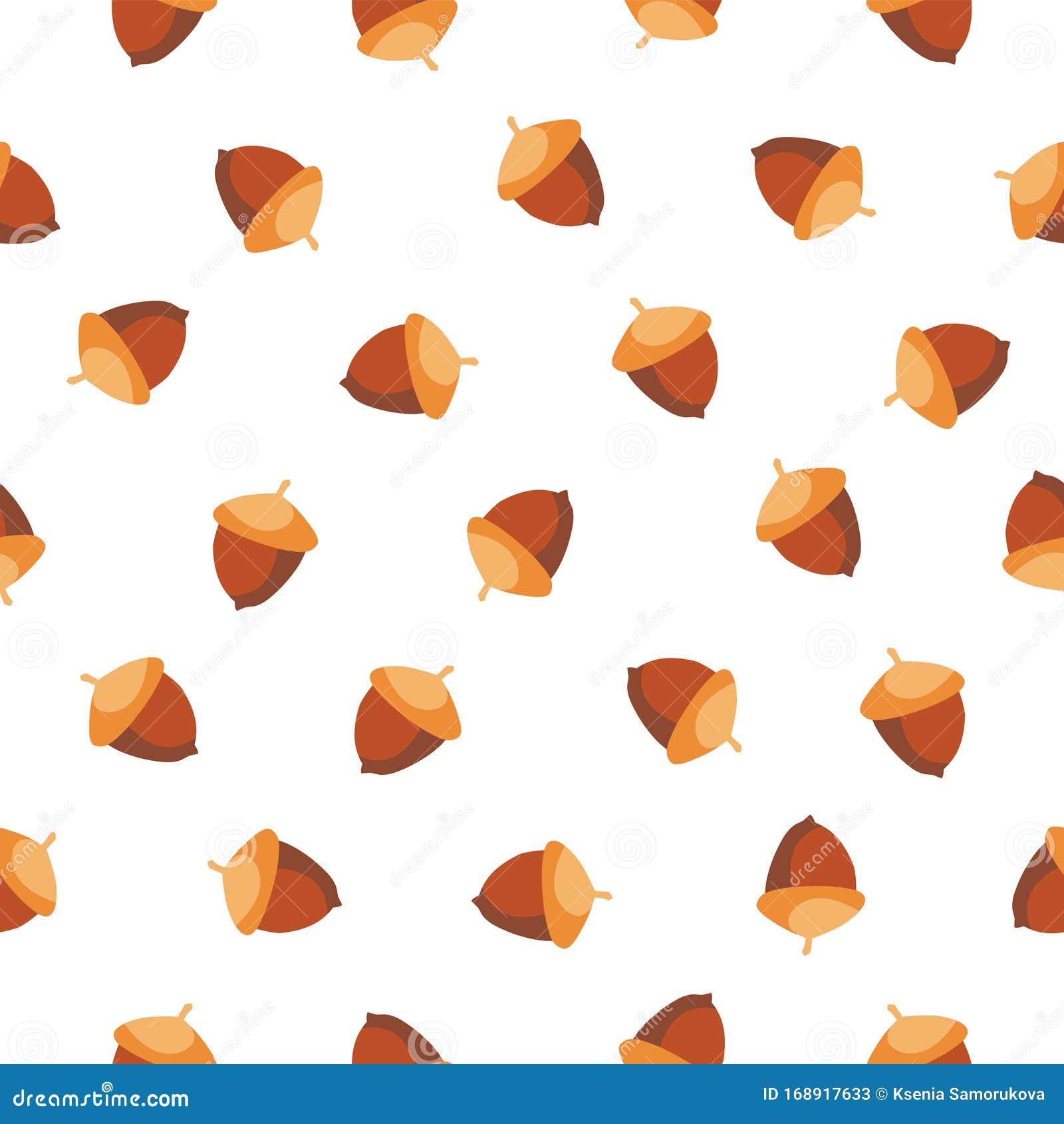 Seamless Vector Pattern of Acorn Stock Vector - Illustration of pattern ...