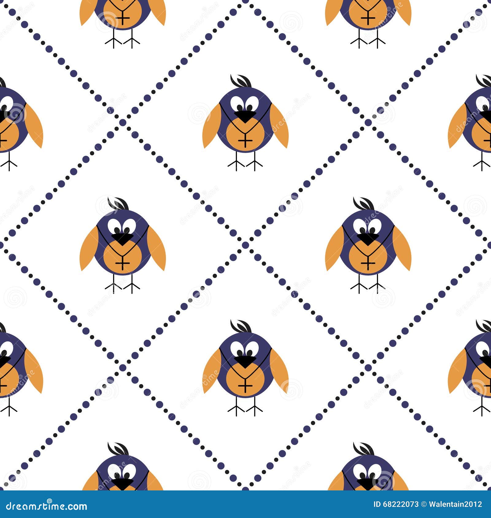 Seamless Vector Pattern with Animals, Cute Symmetrical Background with ...