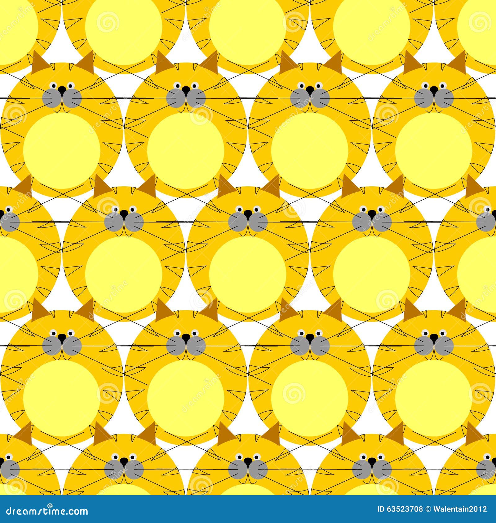 Seamless Vector Pattern with Animals, Cute Symmetrical Background with ...