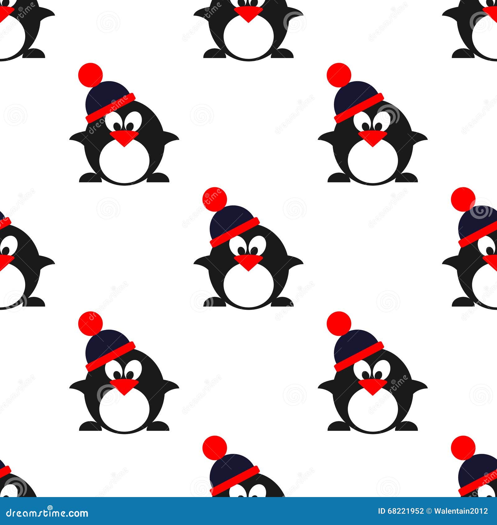 Seamless Vector Pattern with Animals, Cute Symmetrical Background with ...
