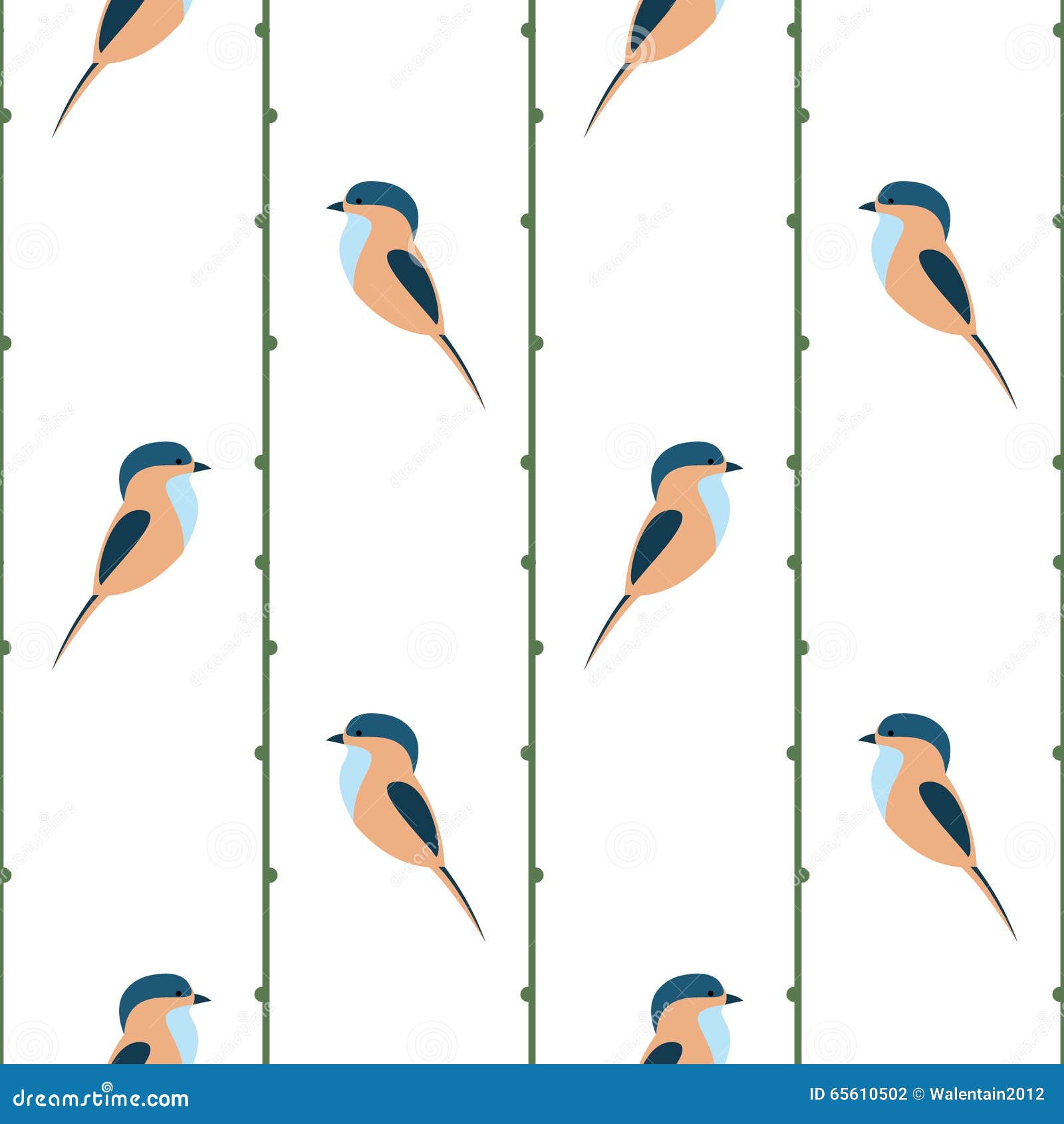 Seamless Vector Pattern with Animals. Symmetrical Background with ...