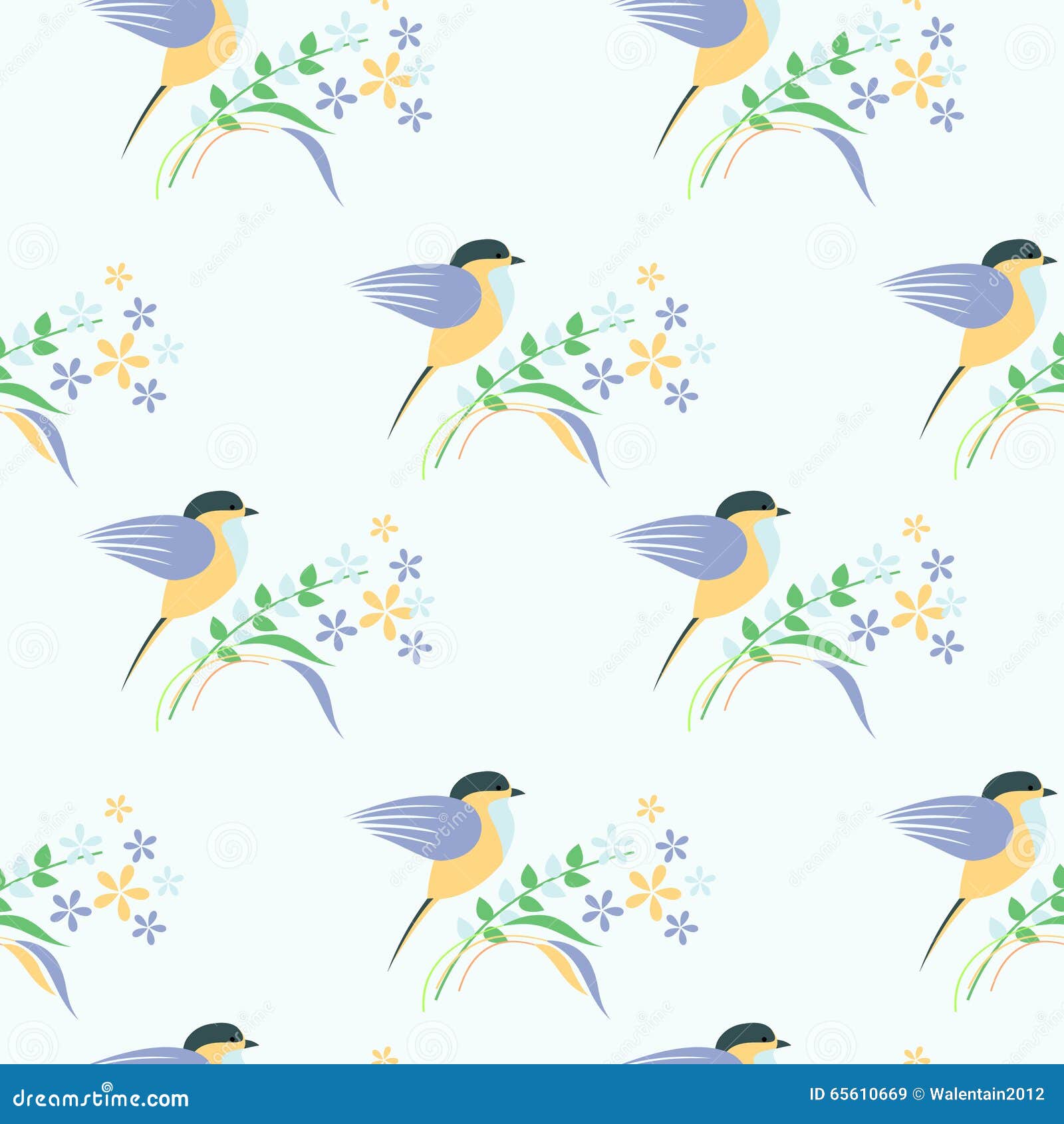 Seamless Vector Pattern with Animals. Symmetrical Background with ...