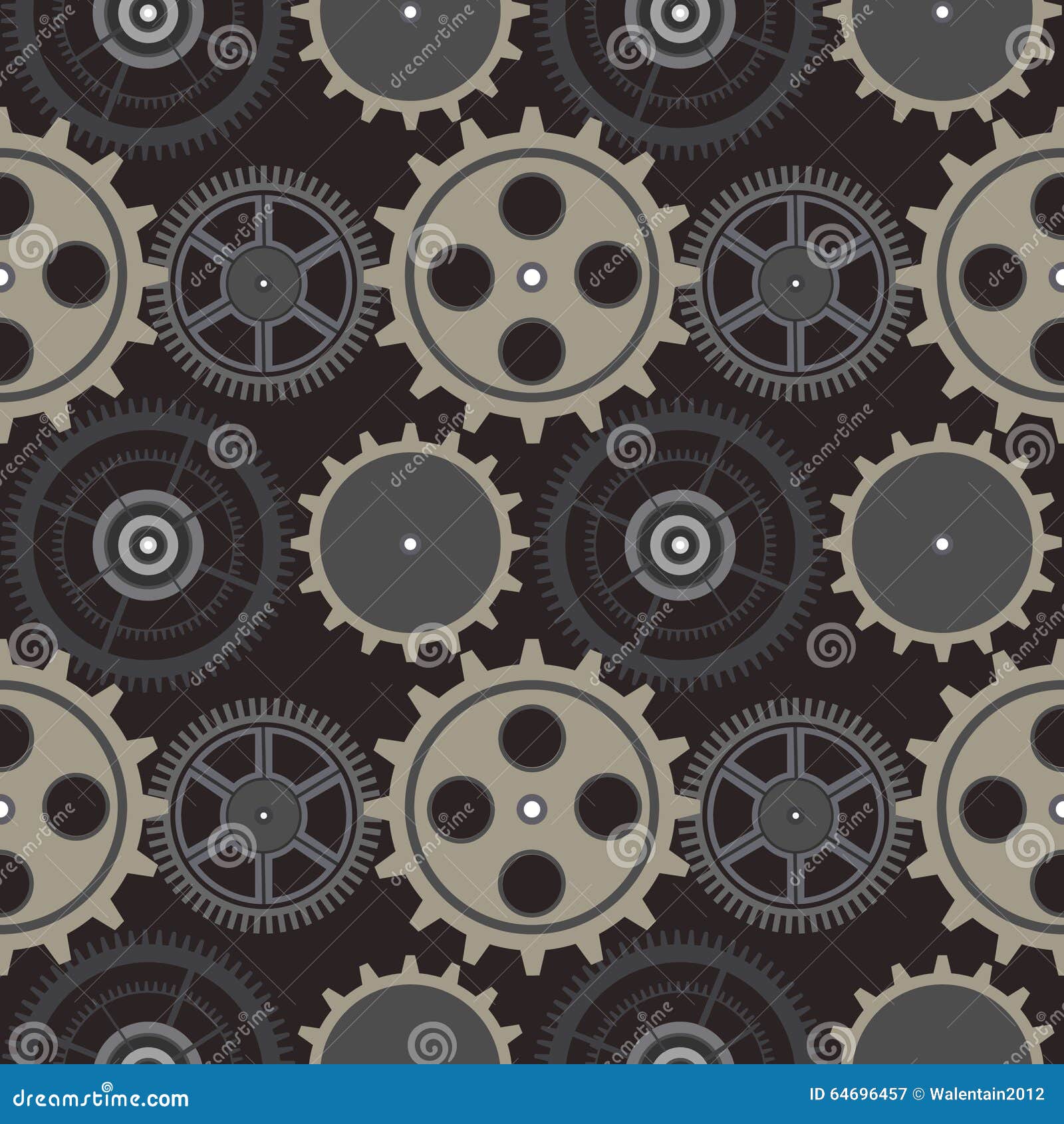 Seamless Vector Pattern, Background with Elements of the Watch on the ...