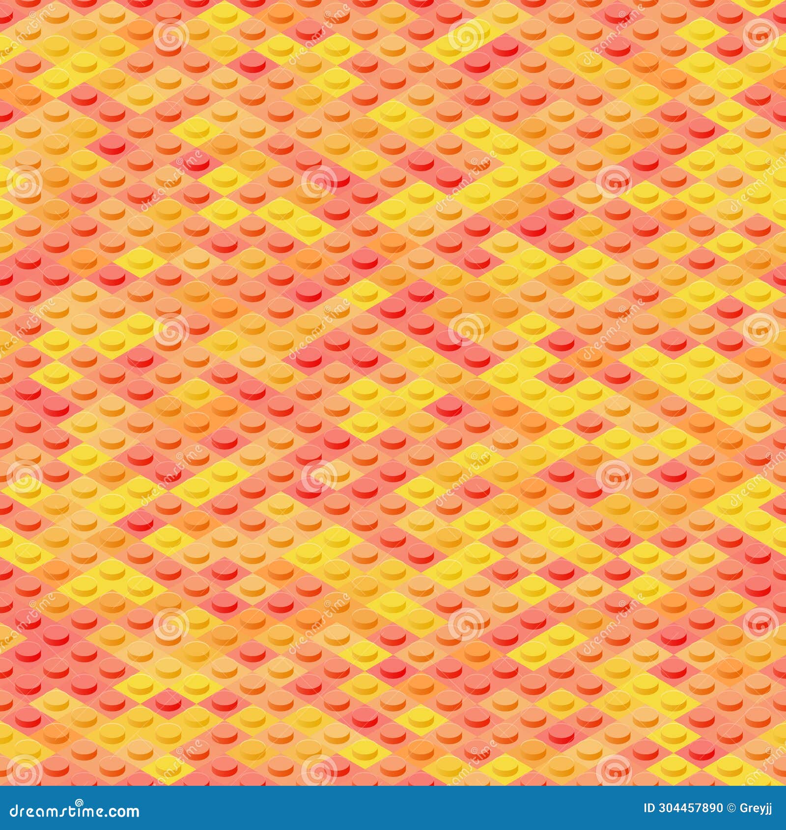 Seamless Pattern or Background of Interlocking Plastic Bricks ...