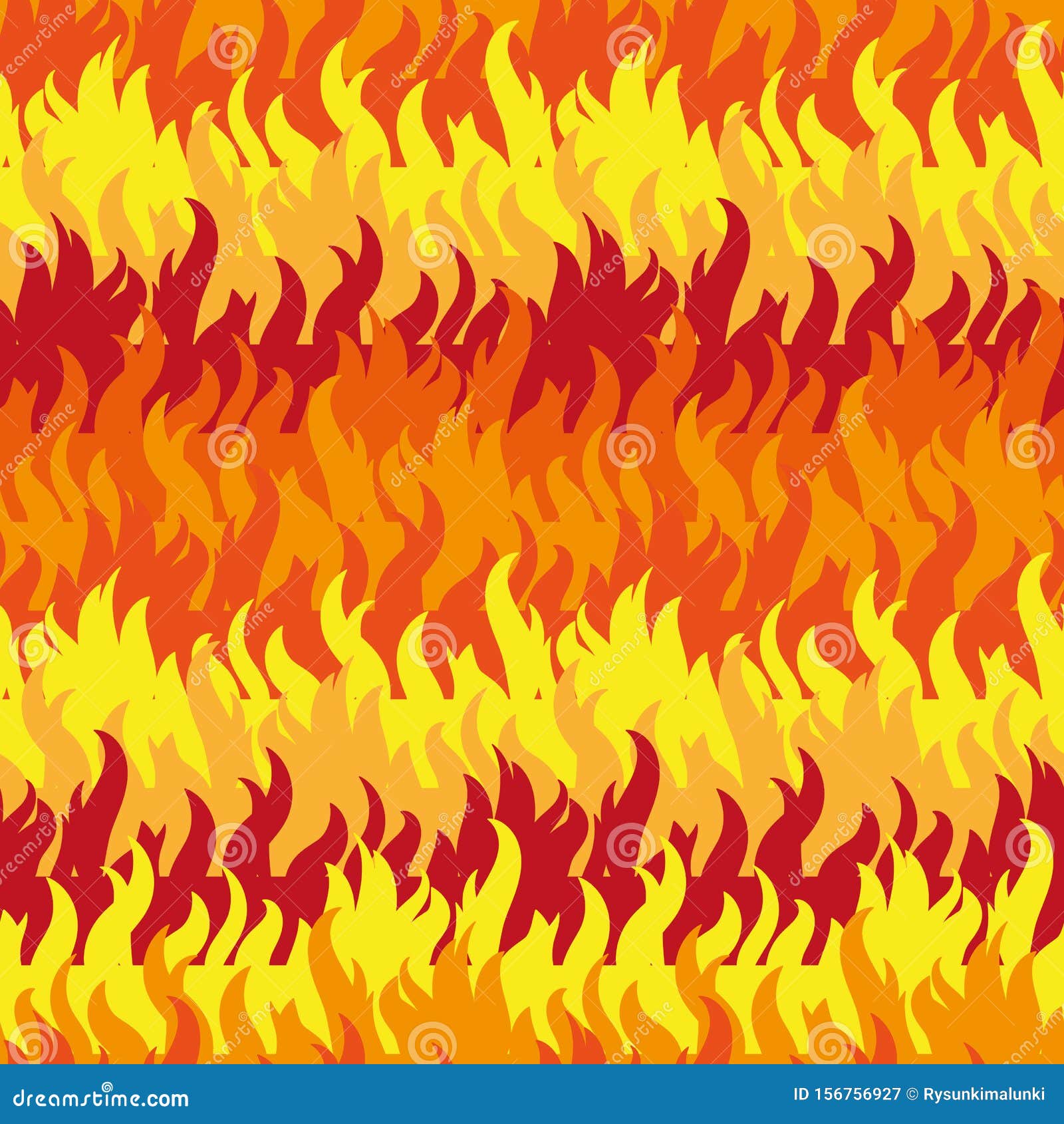 Seamless Vector Pattern Background with Stripes of Flames Stock Vector ...