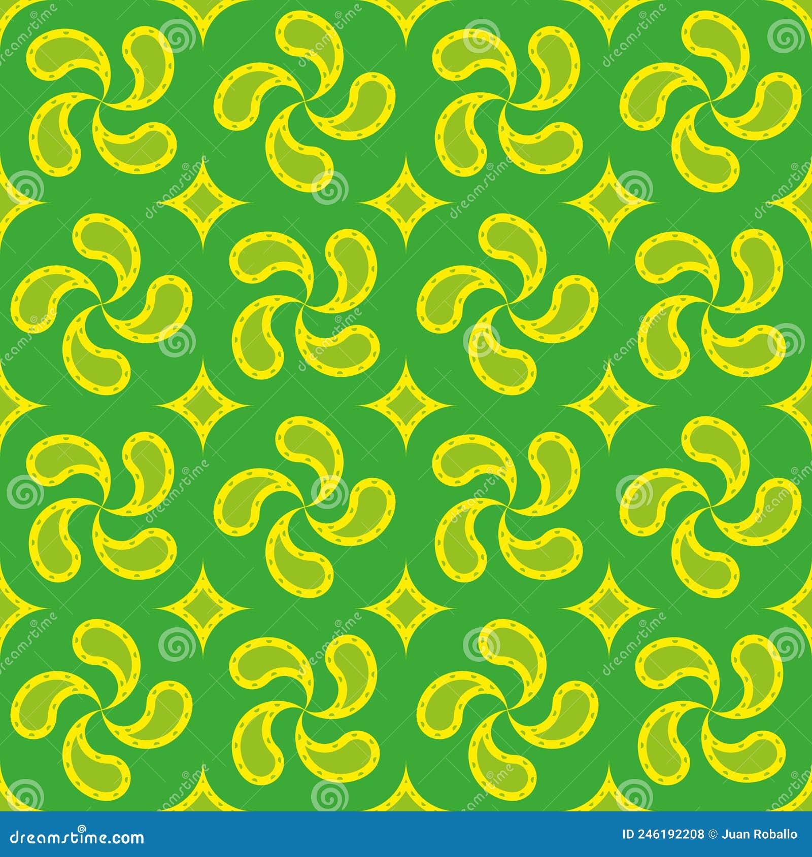 Seamless Vector Pattern with Basque Cross Lauburu. Fabric Textile Print ...