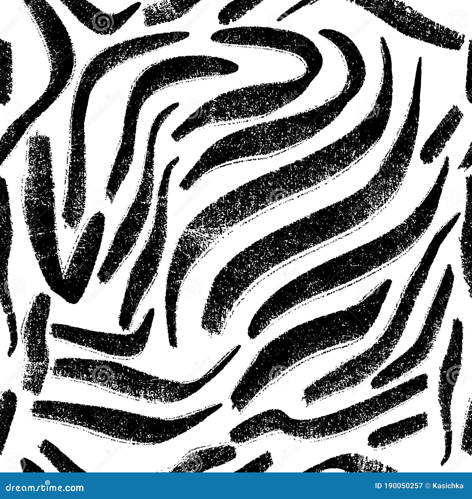 Seamless Vector Pattern with Black Curved Lines Stock Vector ...