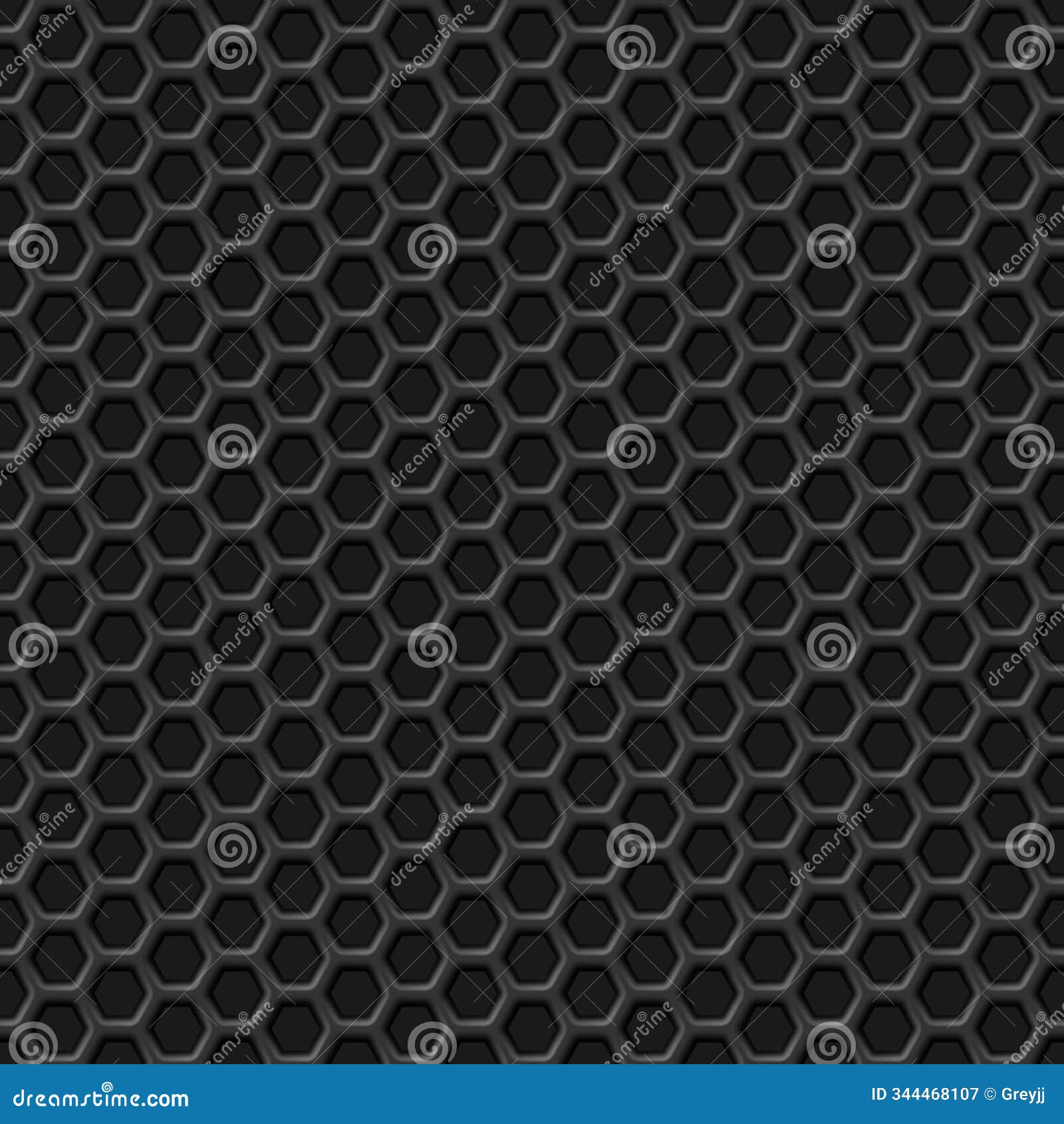 Seamless Pattern of Black Hexagonal Grille Stock Illustration ...