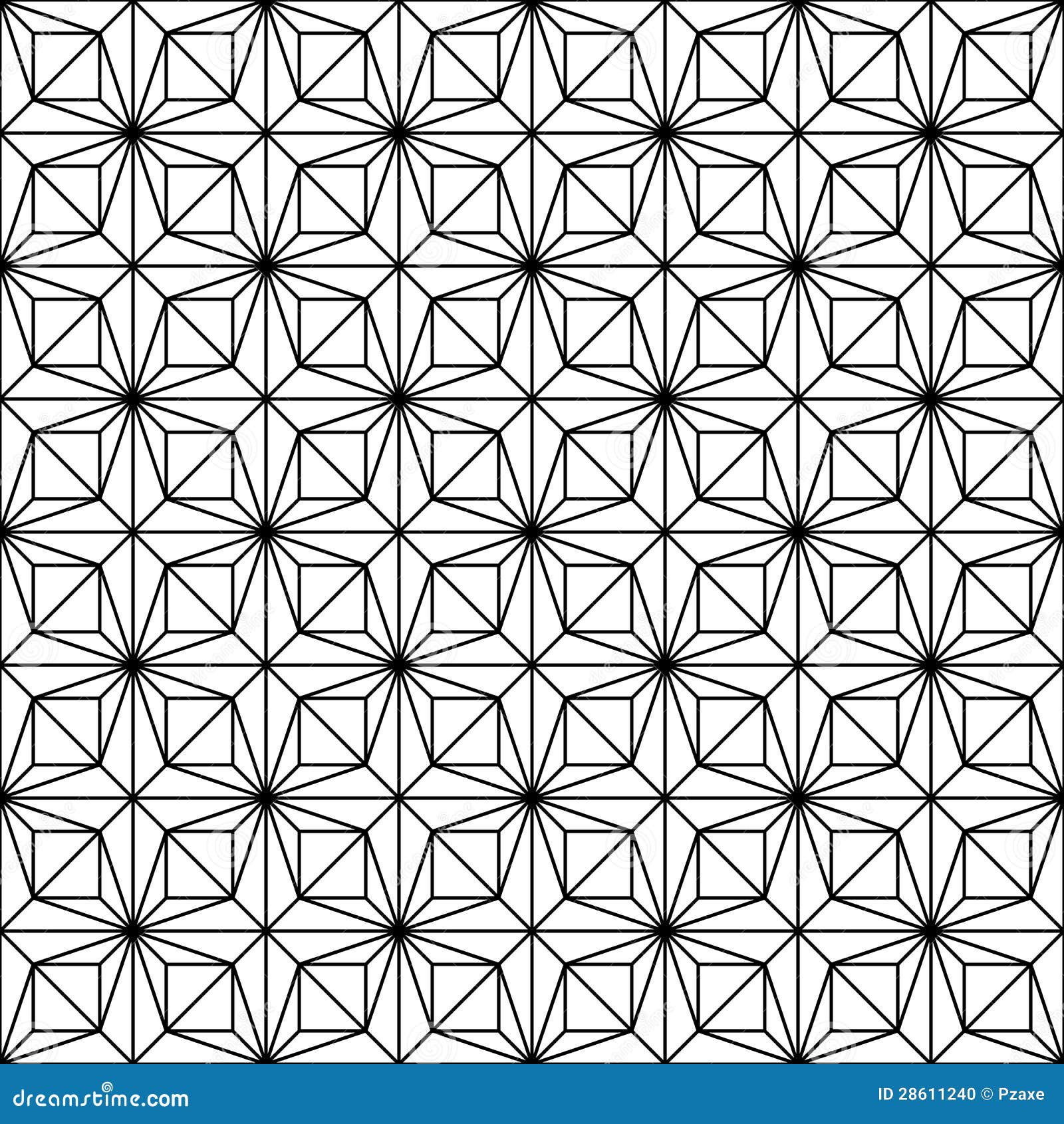 Seamless Vector Pattern - Black Lines on White Stock Vector ...