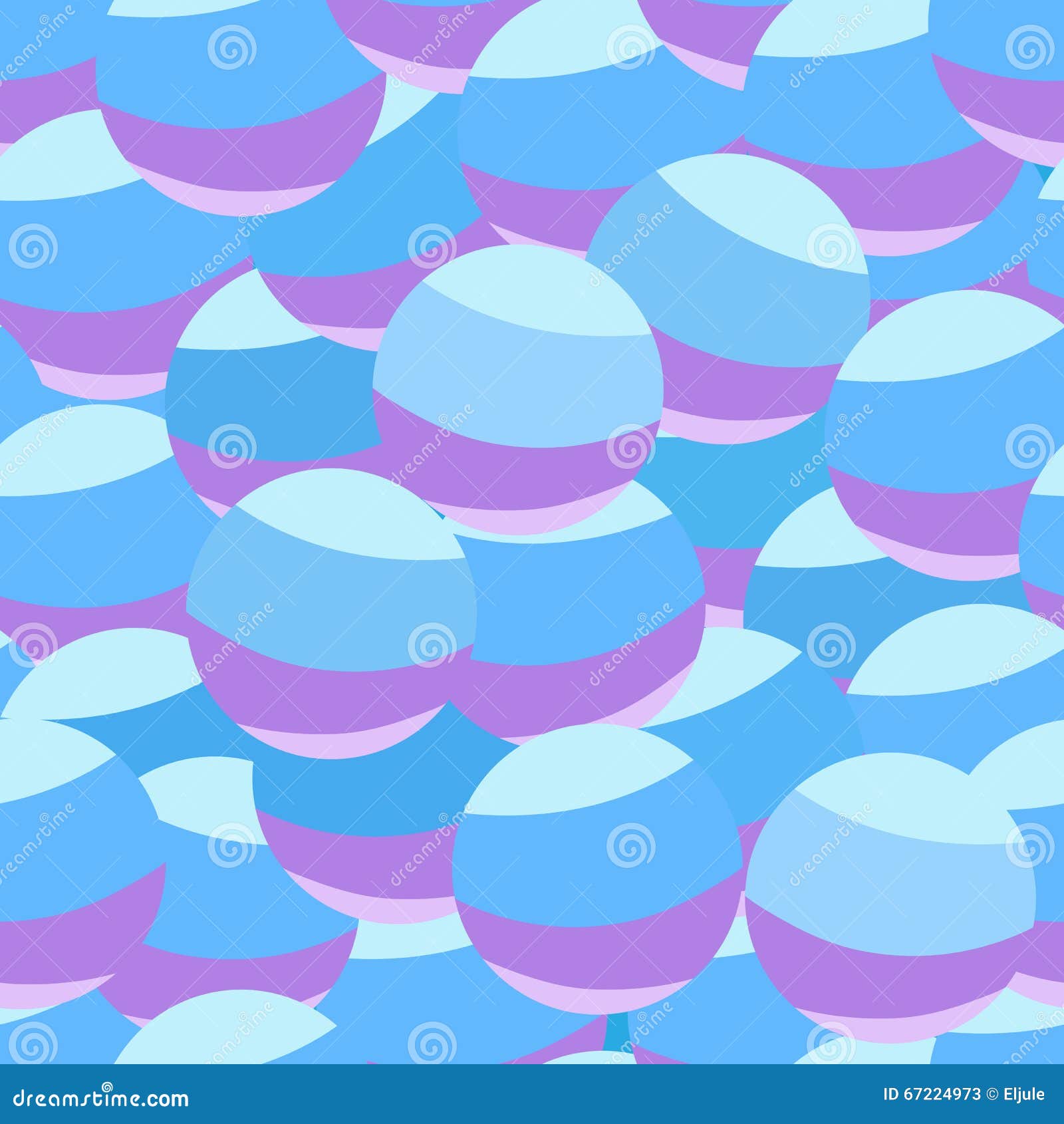 The Seamless Vector Pattern with Blue Balls Stock Vector - Illustration ...