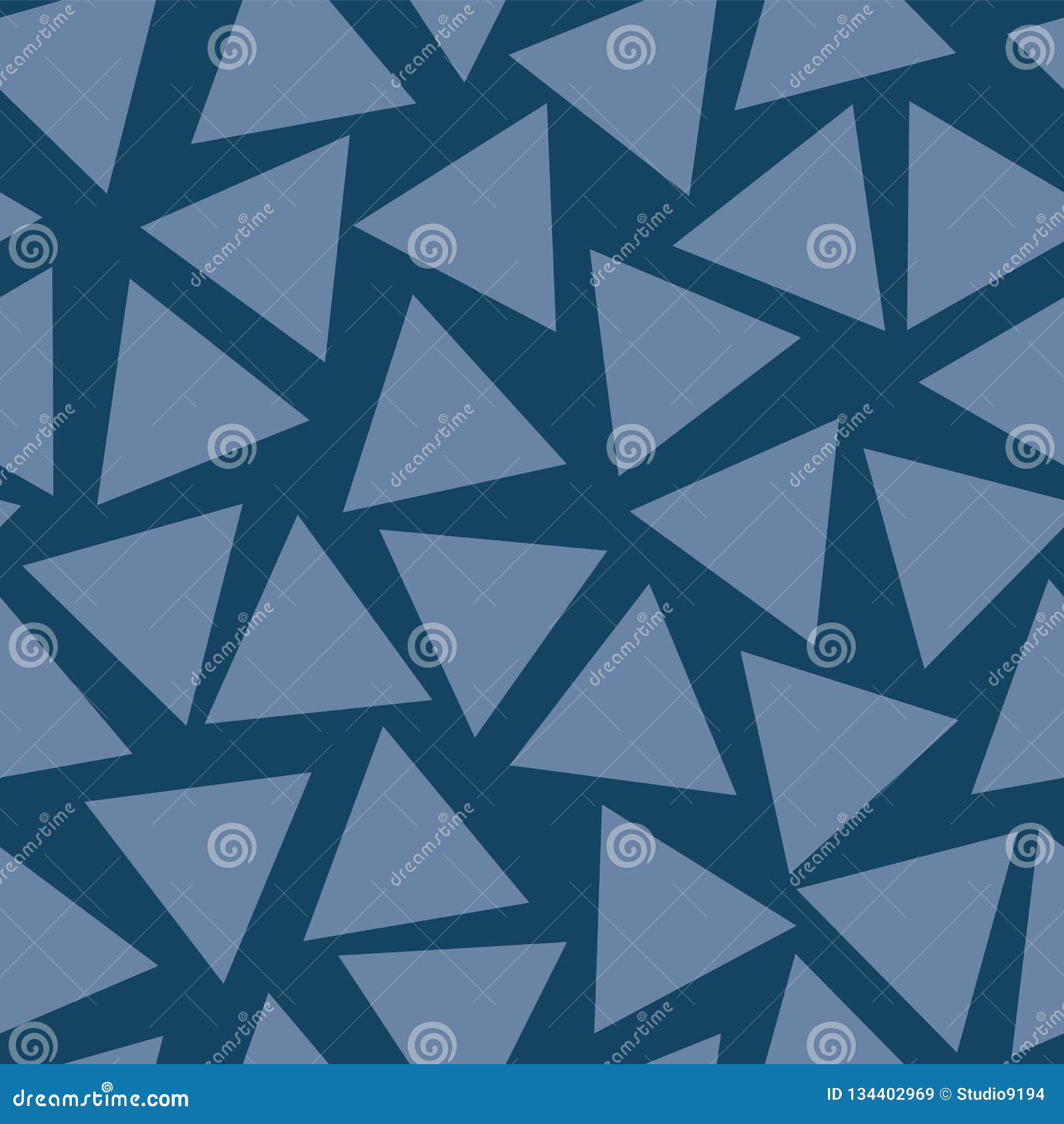 Seamless Vector Pattern Blue Triangles Random Stock Vector ...