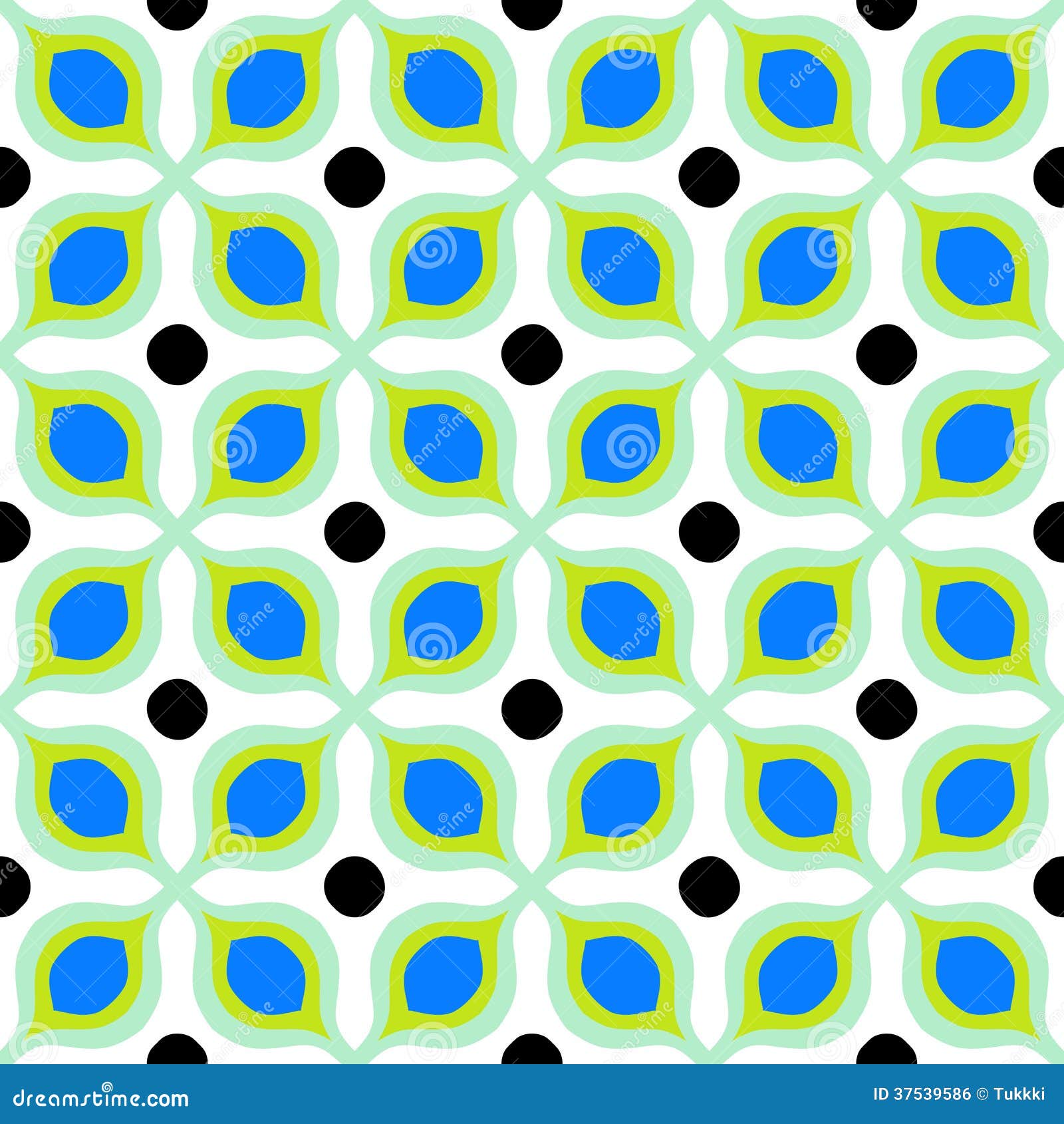 Seamless Vector Pattern with Bold Geometric Shapes Stock Vector ...