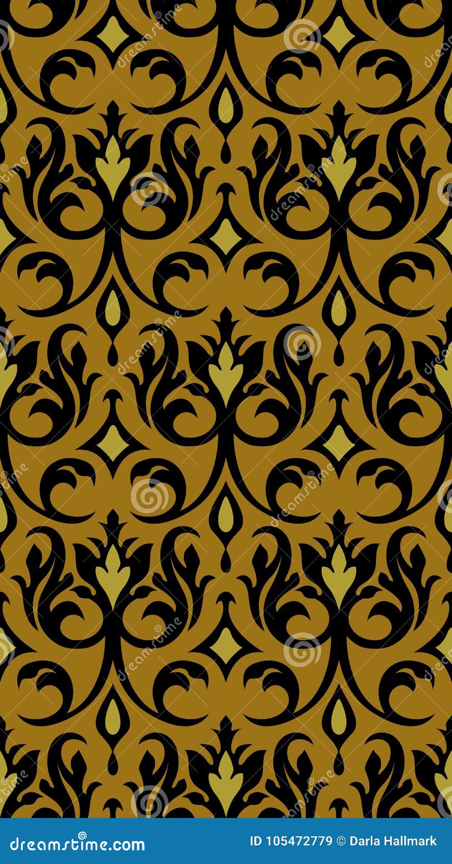 Regency Inspired Abstract Pattern of Brocade Shapes Stock Vector ...