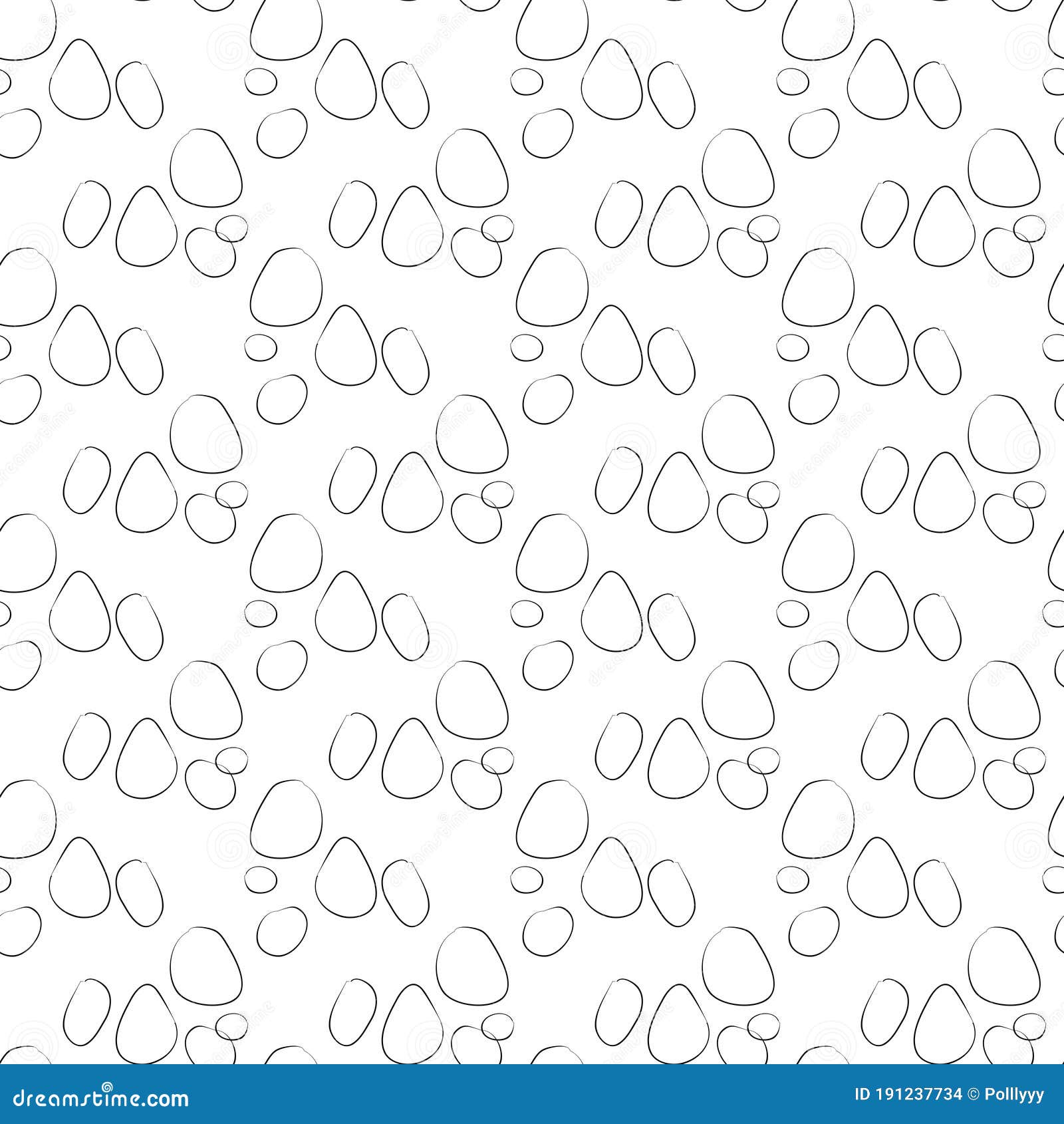 Seamless Vector Pattern with Bubbles. Art Continuous Illustration Stock ...