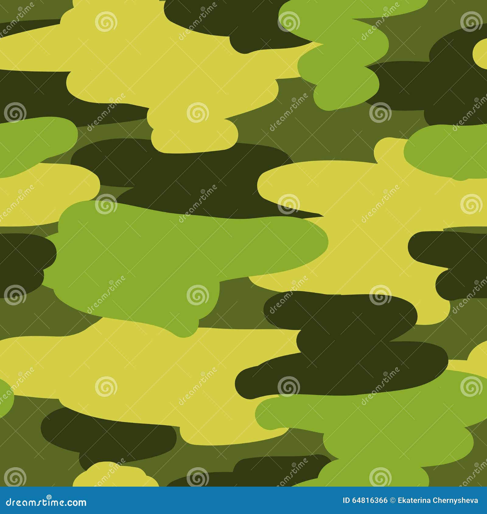 Seamless Vector Pattern Camouflage Coloring Stock Vector - Illustration ...