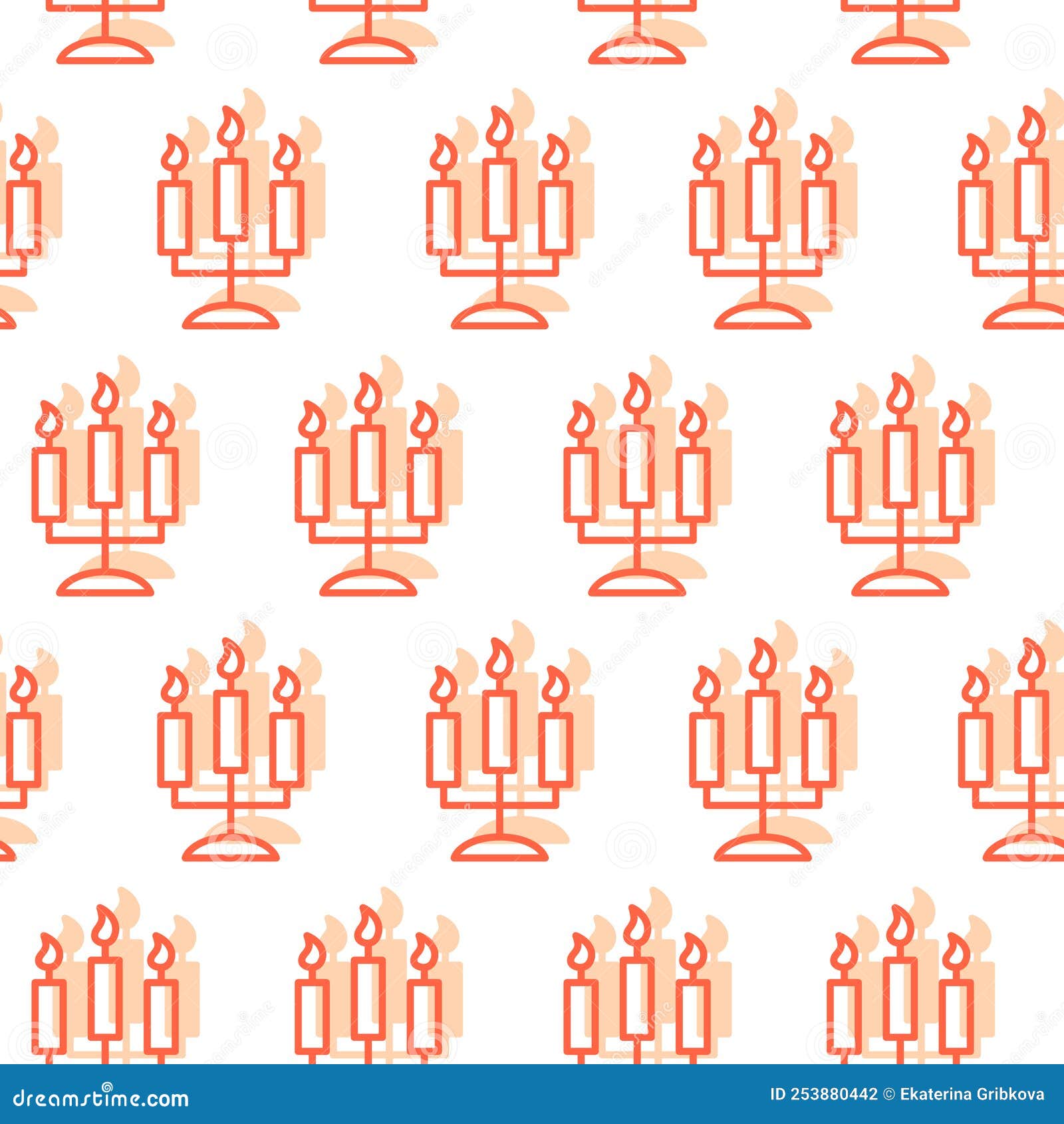 Seamless Vector Pattern Candle. for Fabric, Paper, Wrap, Textile ...