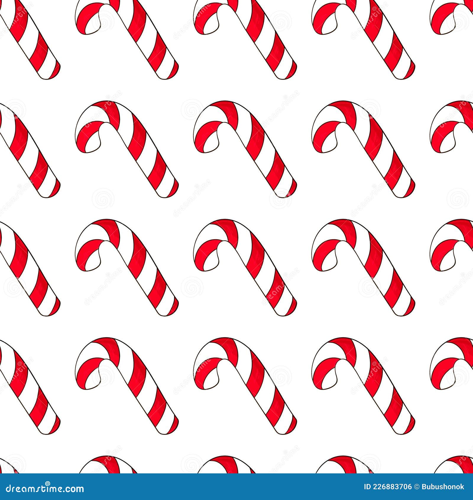 Seamless Vector Pattern with Candy Cane. Can Be Used for Fabric ...