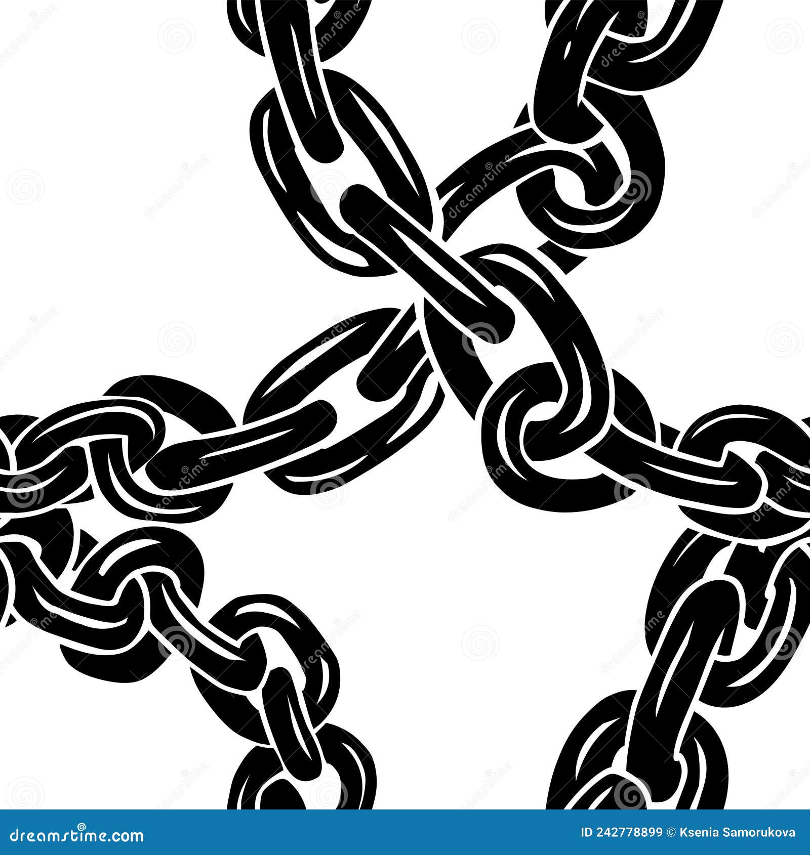 Seamless Vector Pattern of Chain Stock Vector - Illustration of graphic ...