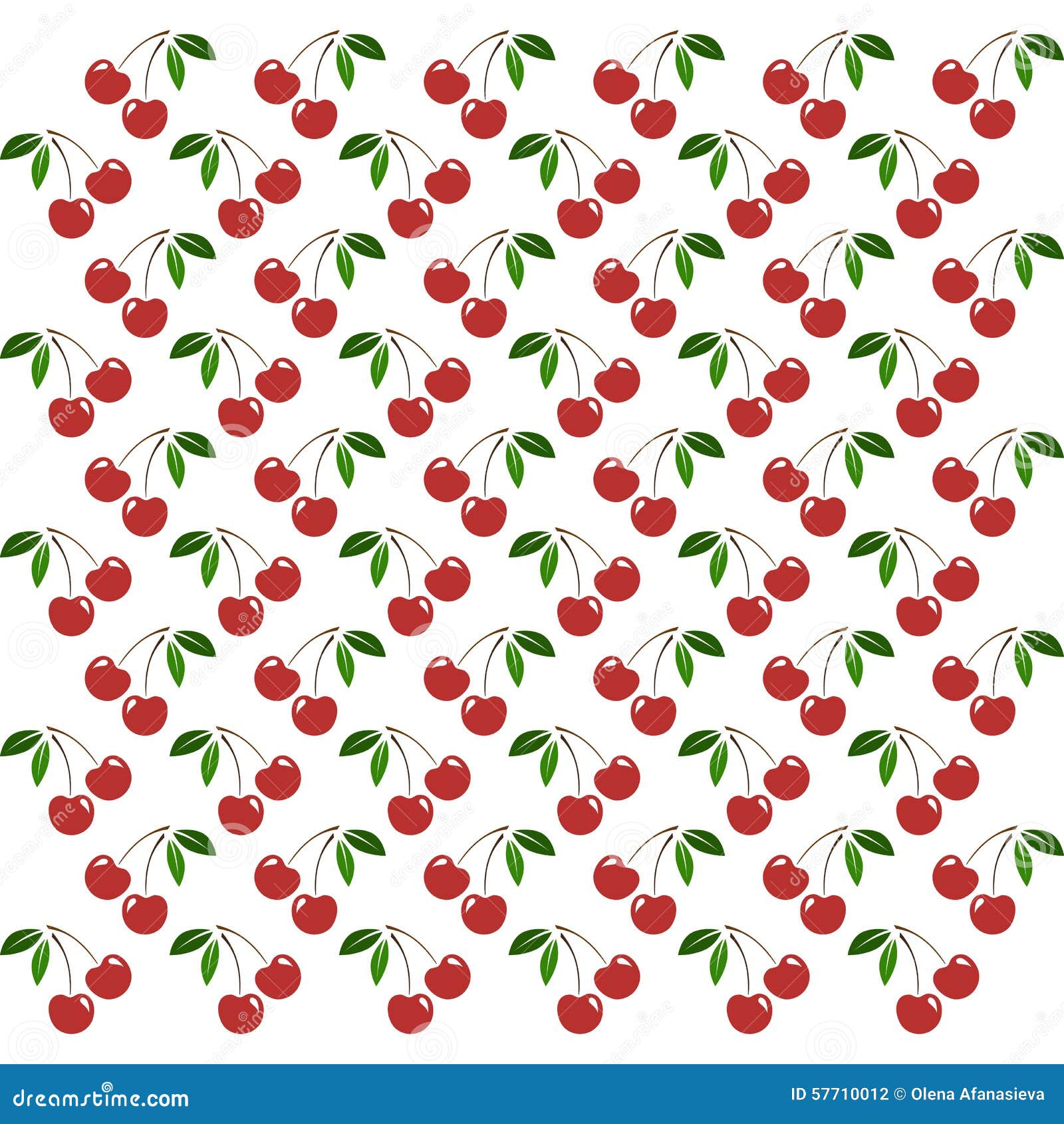 Seamless Vector Pattern with Cherry Stock Vector - Illustration of ...