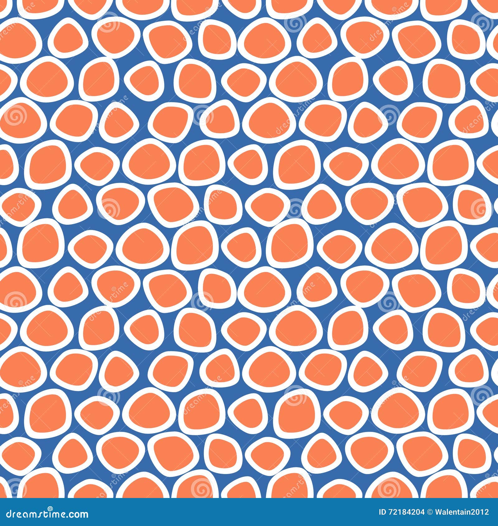 Seamless Vector Pattern with Circles. Blue and Red Abstract Background ...