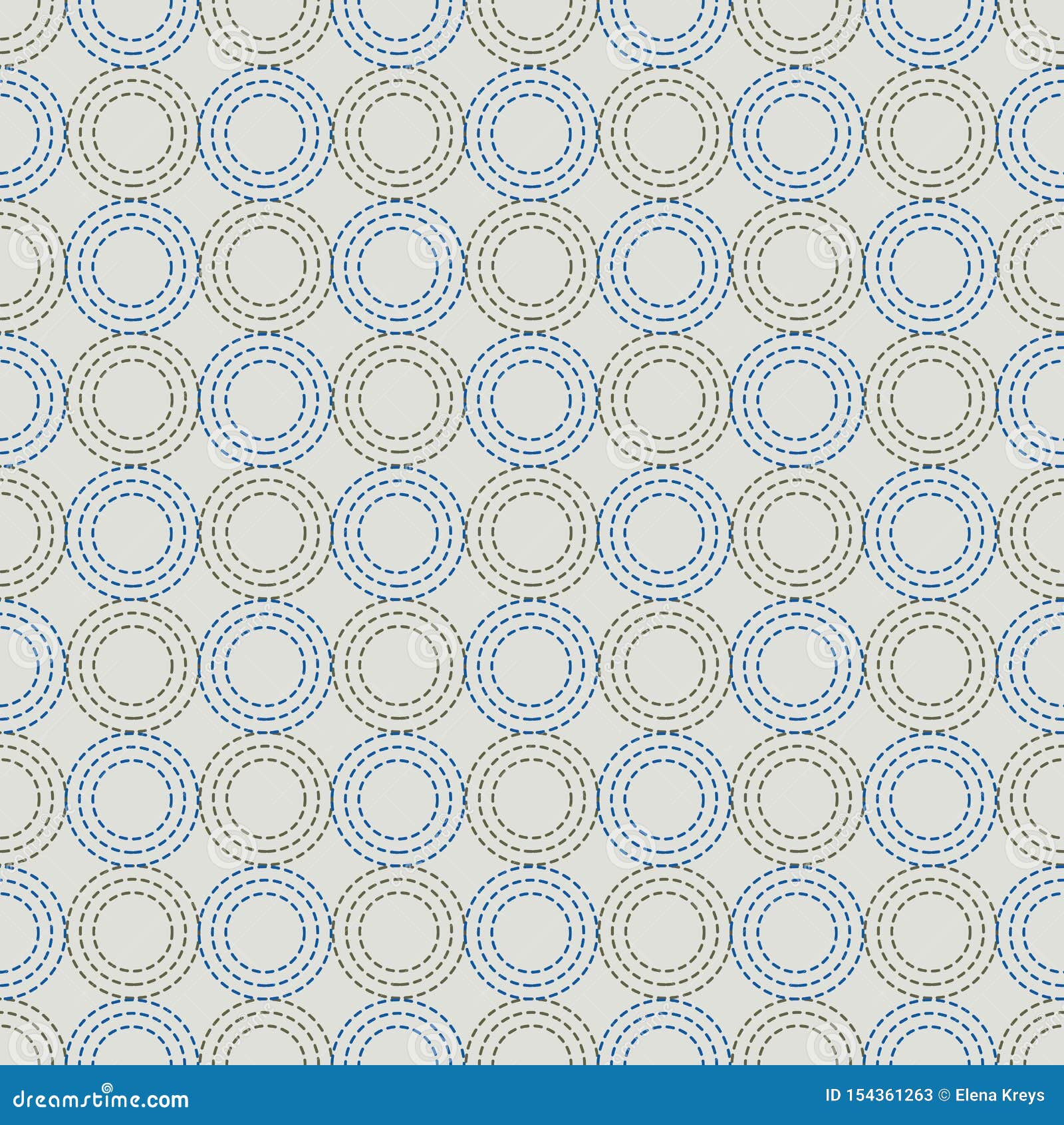 Seamless Vector Pattern with Circles Dotted Stock Vector - Illustration ...