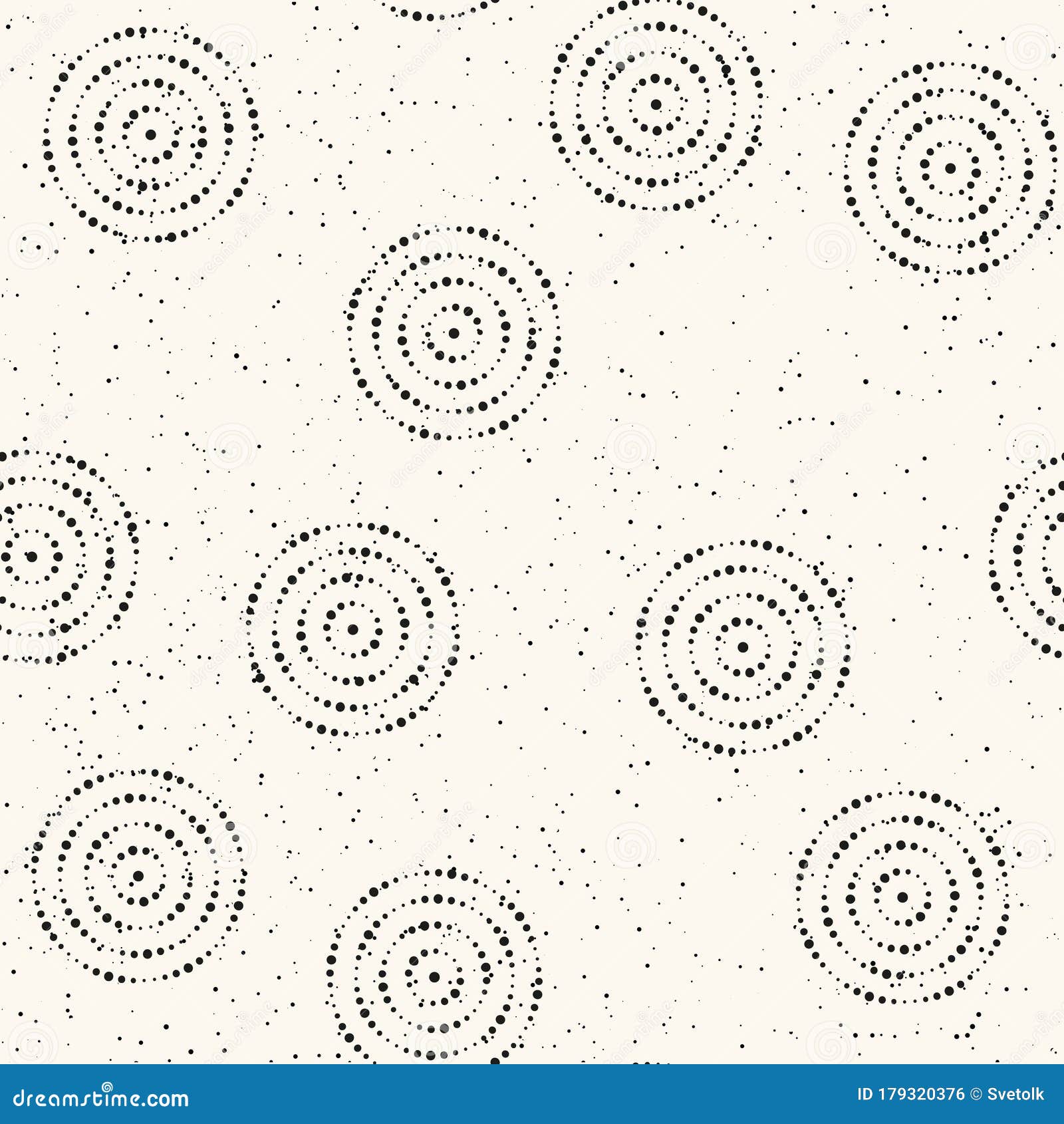 Seamless Vector Pattern with Concentric Circles Stock Vector ...