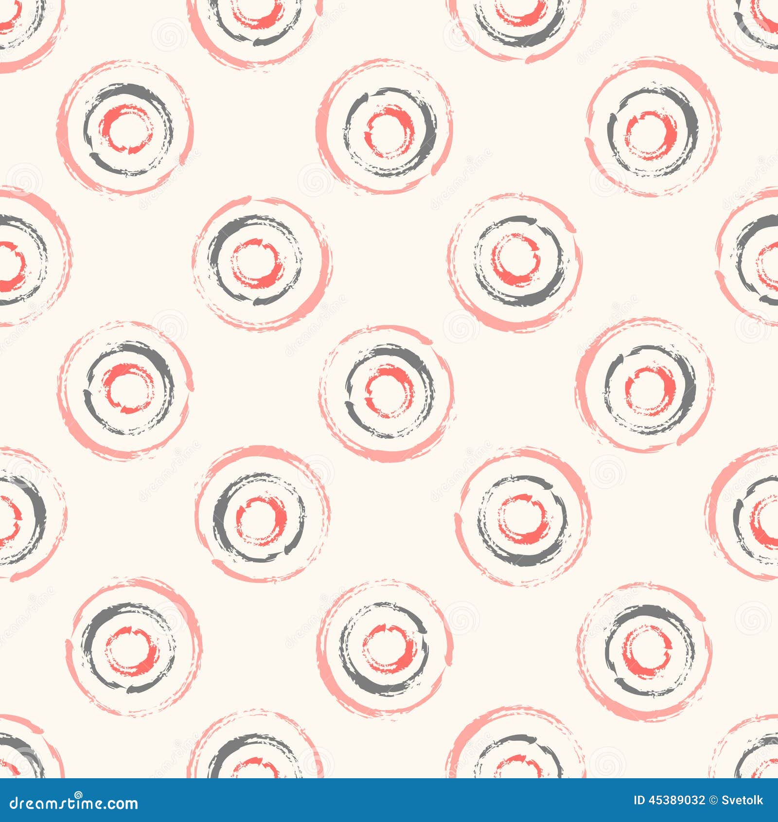 Seamless Vector Pattern with Concentric Circles Stock Vector ...