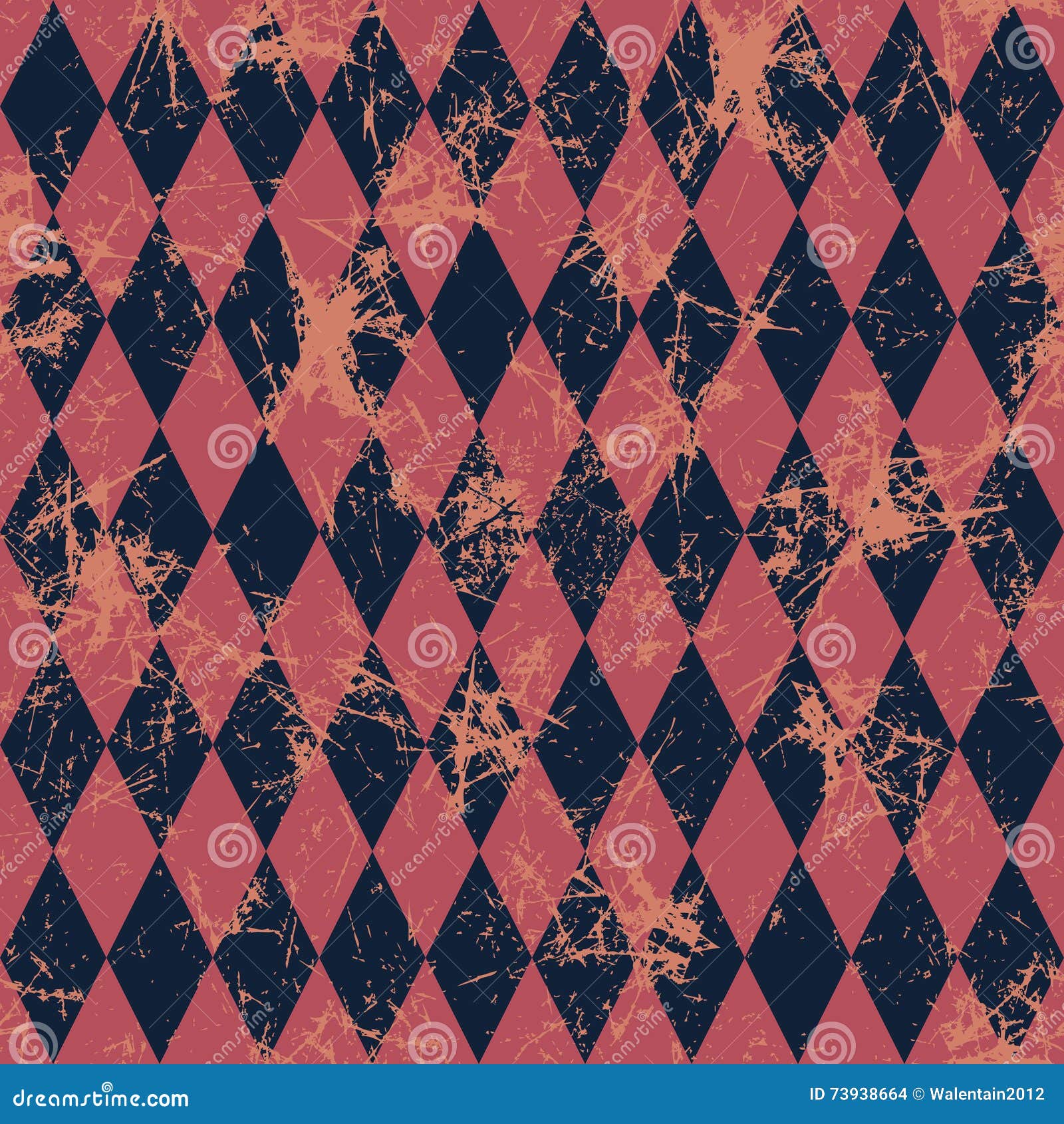 Seamless Vector Pattern. Creative Geometric Blue and Red Background ...