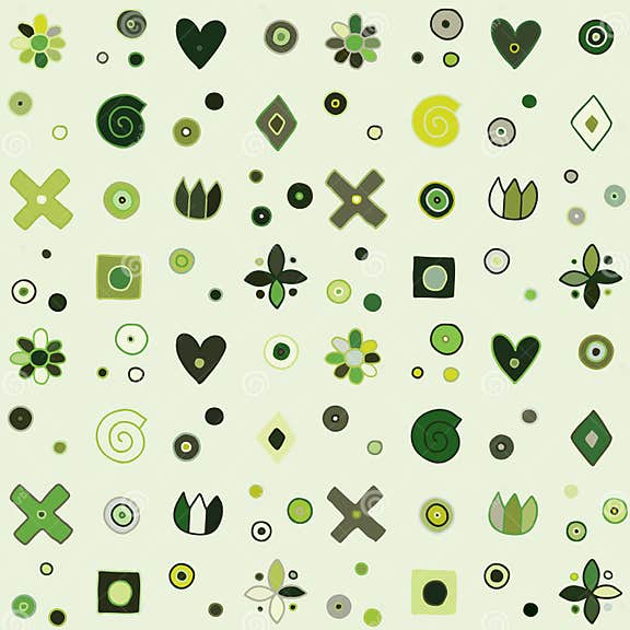 Seamless Vector Pattern, Cute Decorative Geometrical Hand Drawn with ...