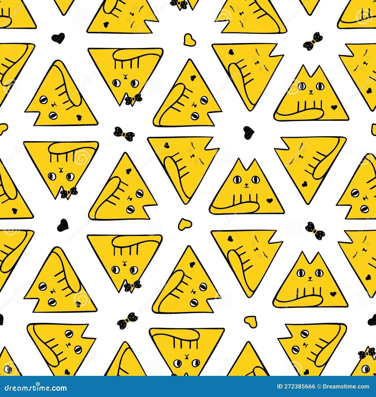 Cute Triangular Yellow Green Fish, Kids Vector Illustration, Cartoon ...