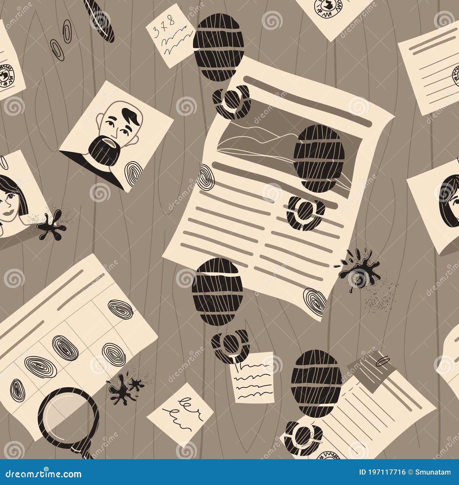 Set Of Detective Investigation Concepts In Flat Cartoon Vector ...