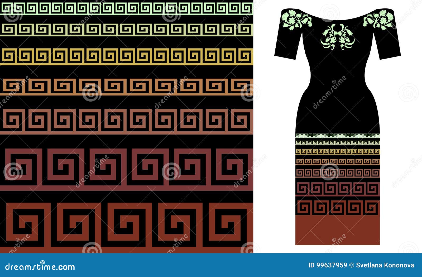 Abstract Print. Party Dress Design. Stock Vector - Illustration of ...