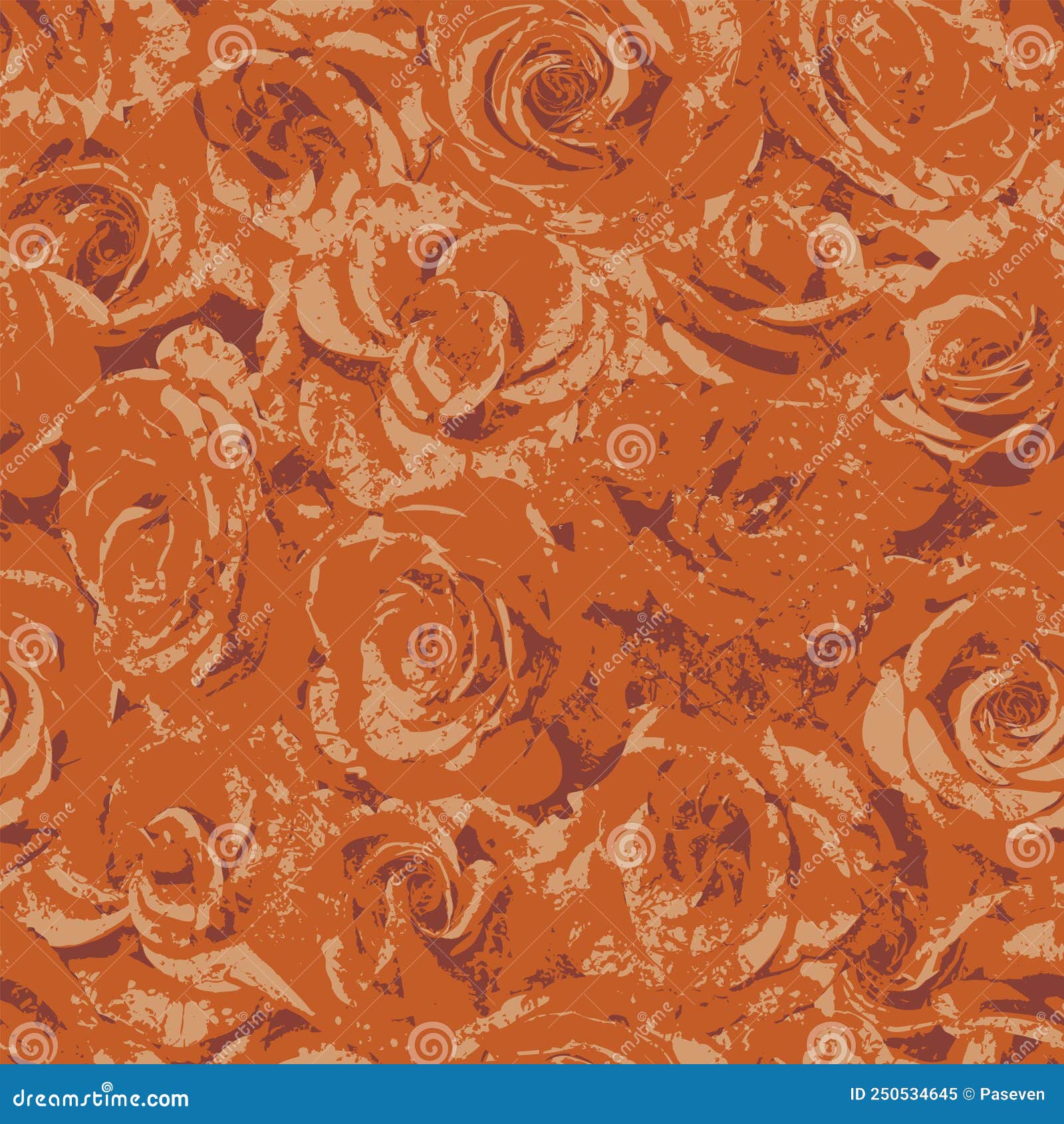 Seamless Vector Pattern with Flowers Roses. Repeating Background Stock ...
