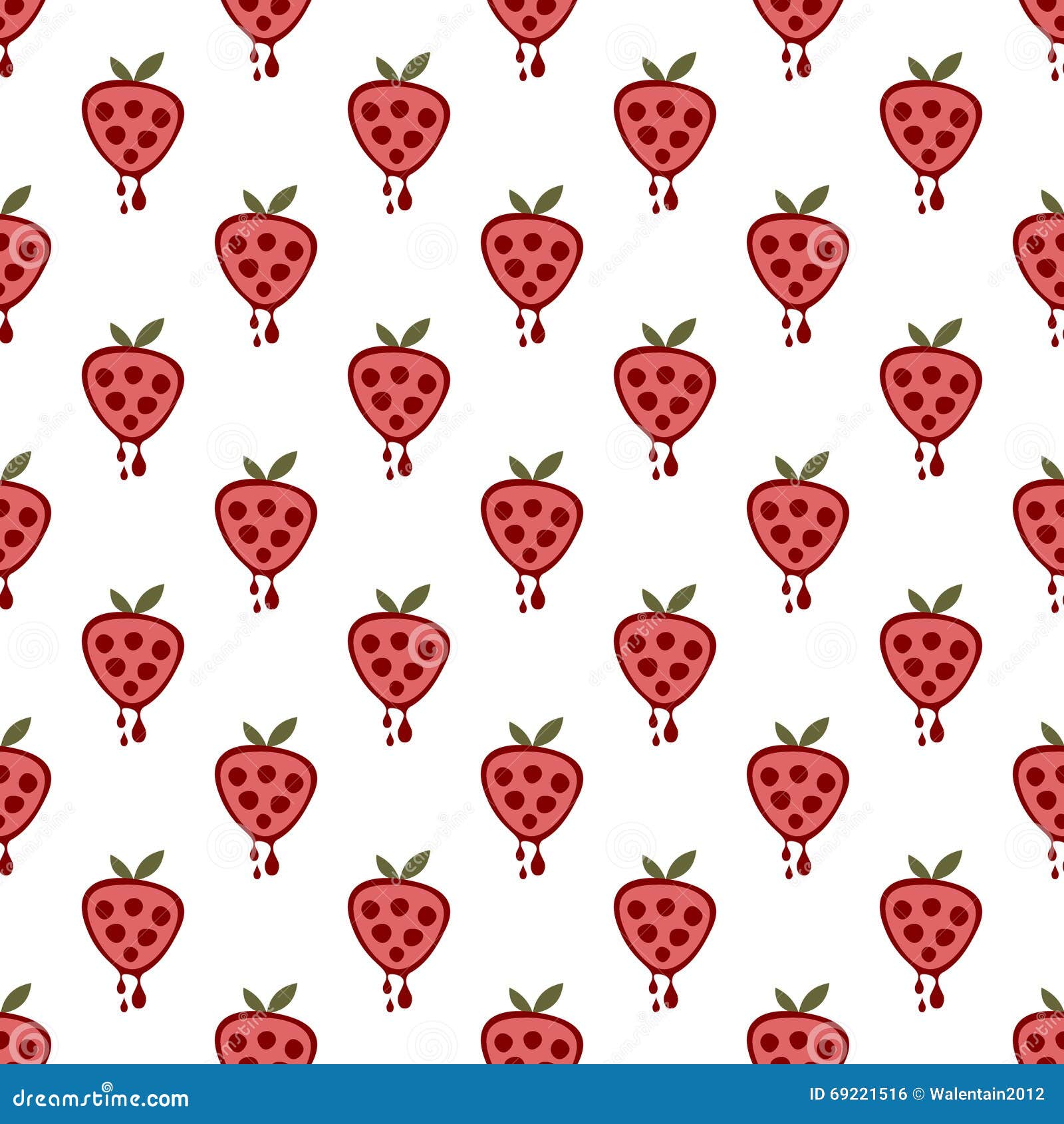 Seamless Vector Pattern with Fruits. Symmetrical Background with ...