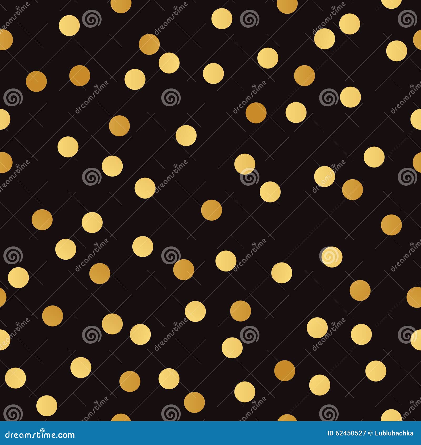 Seamless Vector Pattern with Golden Bokeh Dots. Stock Vector ...