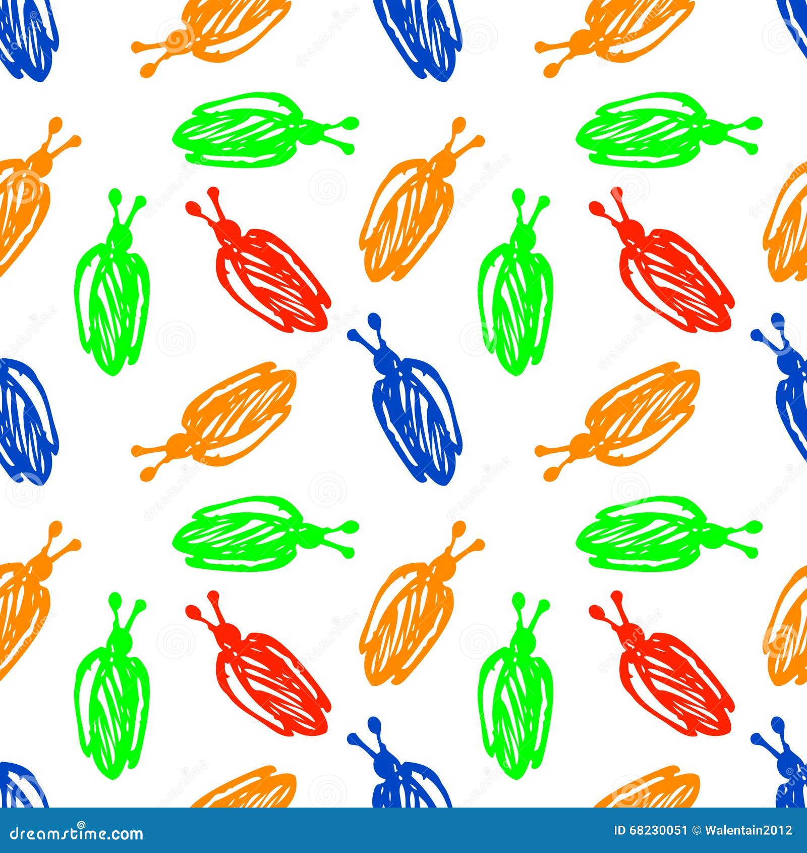 Seamless Vector Pattern. Hand Sketch Drawing Stock Vector ...