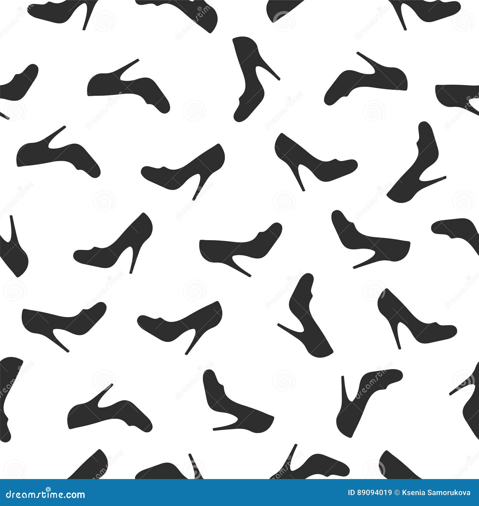 Seamless Vector Pattern - High Heels Shoes Stock Vector - Illustration ...