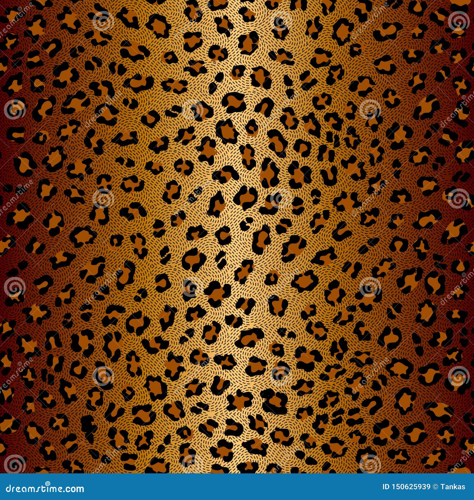 Seamless Leopard Texture Pattern. Vector. Stock Vector - Illustration ...