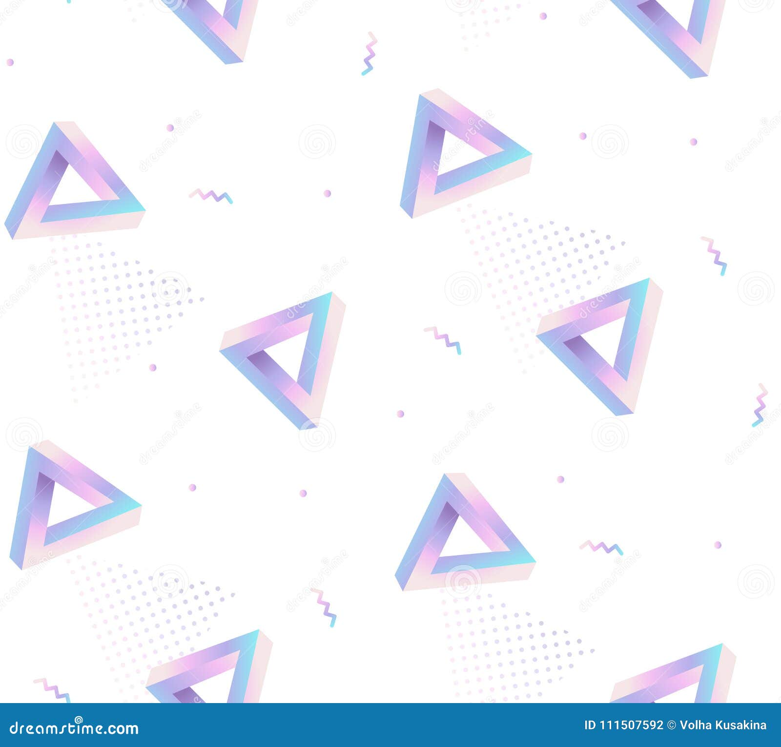 Pattern with Optical Illusion of Infinite Triangle Stock Vector ...