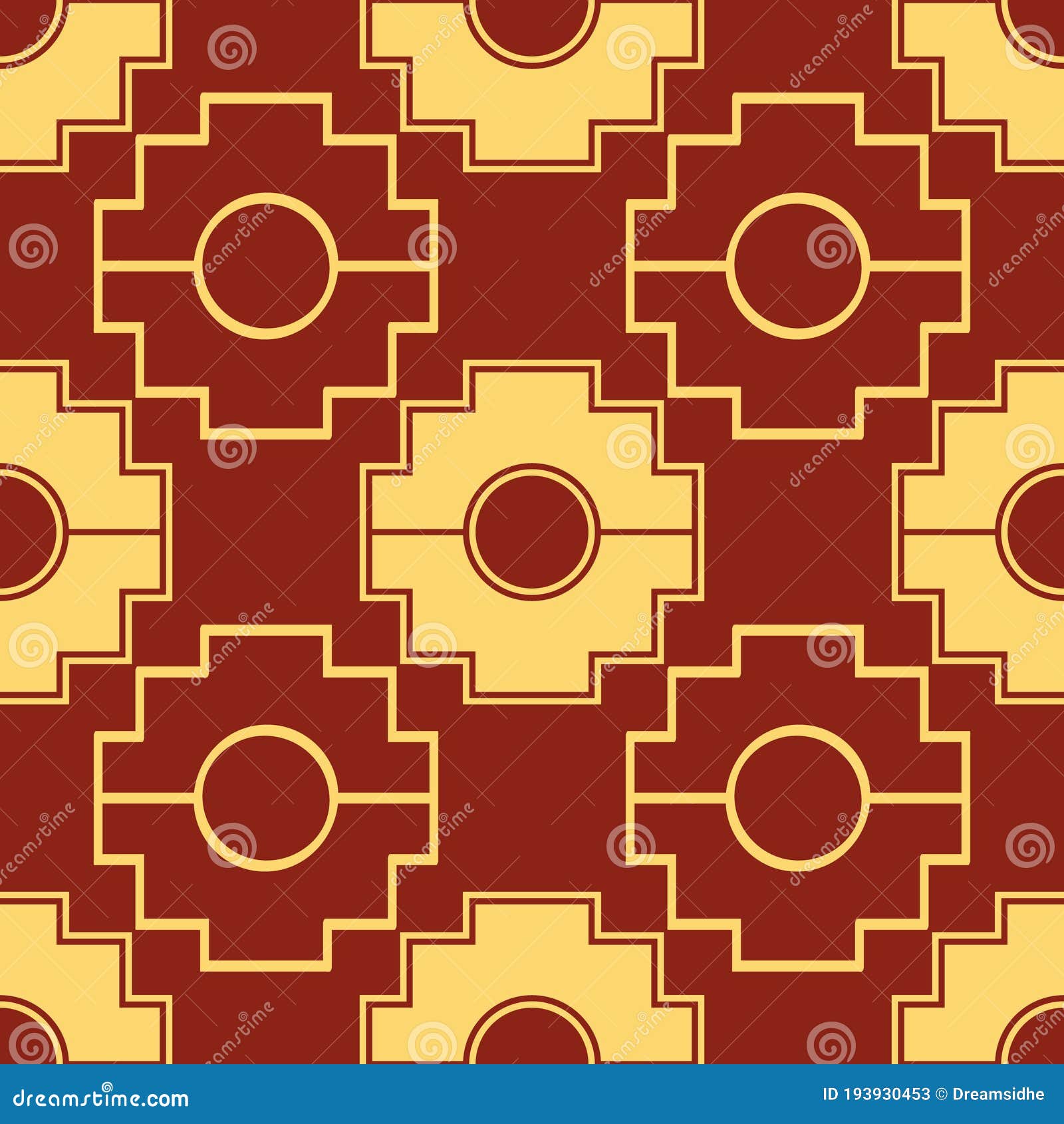 Seamless Vector Pattern with Inca Cross Chakana Stock Vector ...