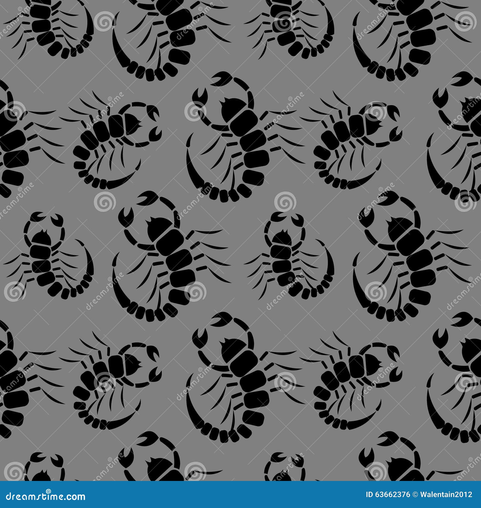 Seamless Vector Pattern with Insects, Dark Chaotic Background with ...