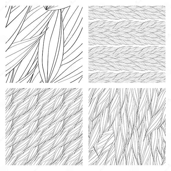Seamless Vector Pattern of Interwoven Leaves. Stock Vector ...