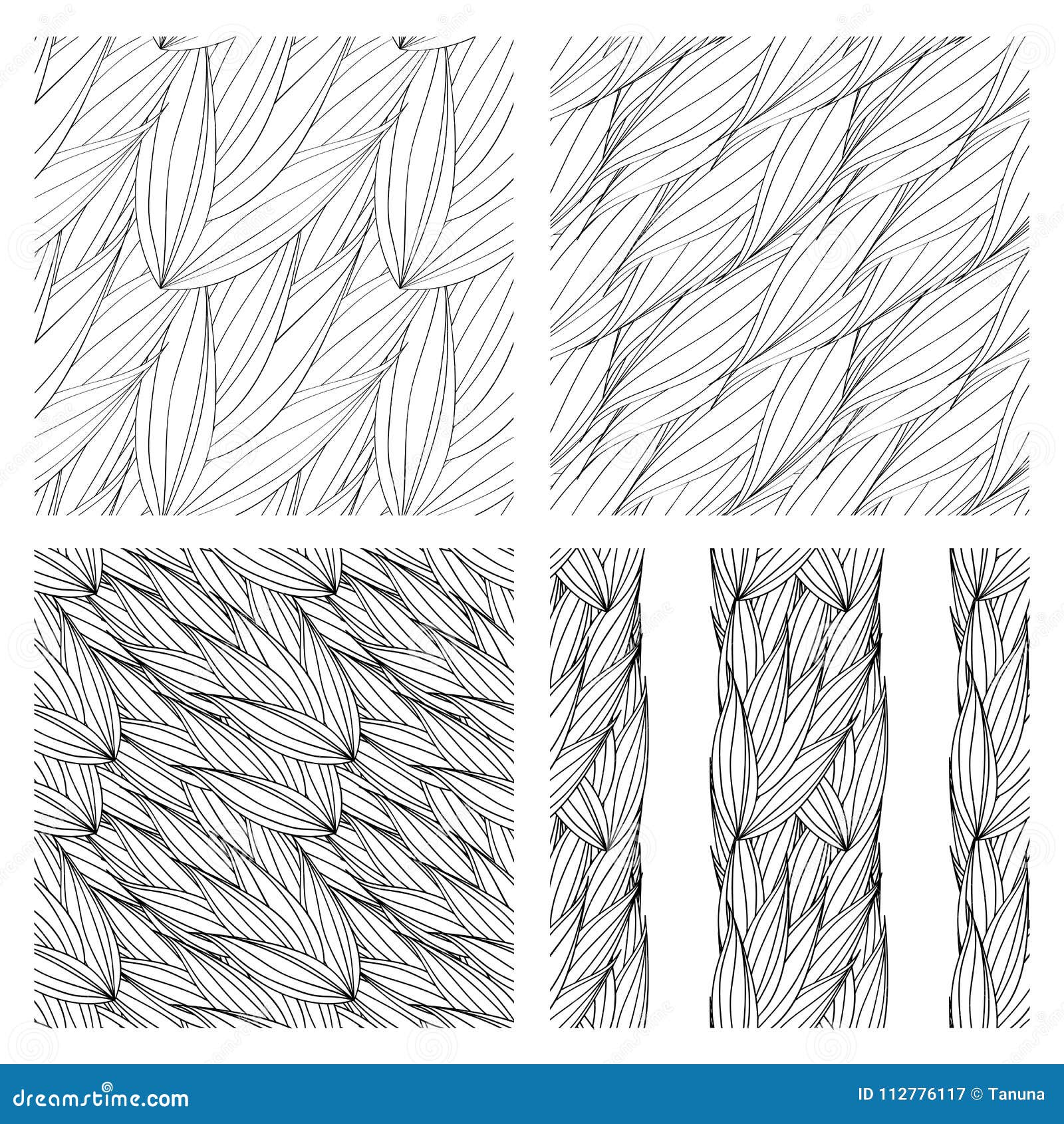 Seamless Vector Pattern of Interwoven Leaves. Stock Vector ...