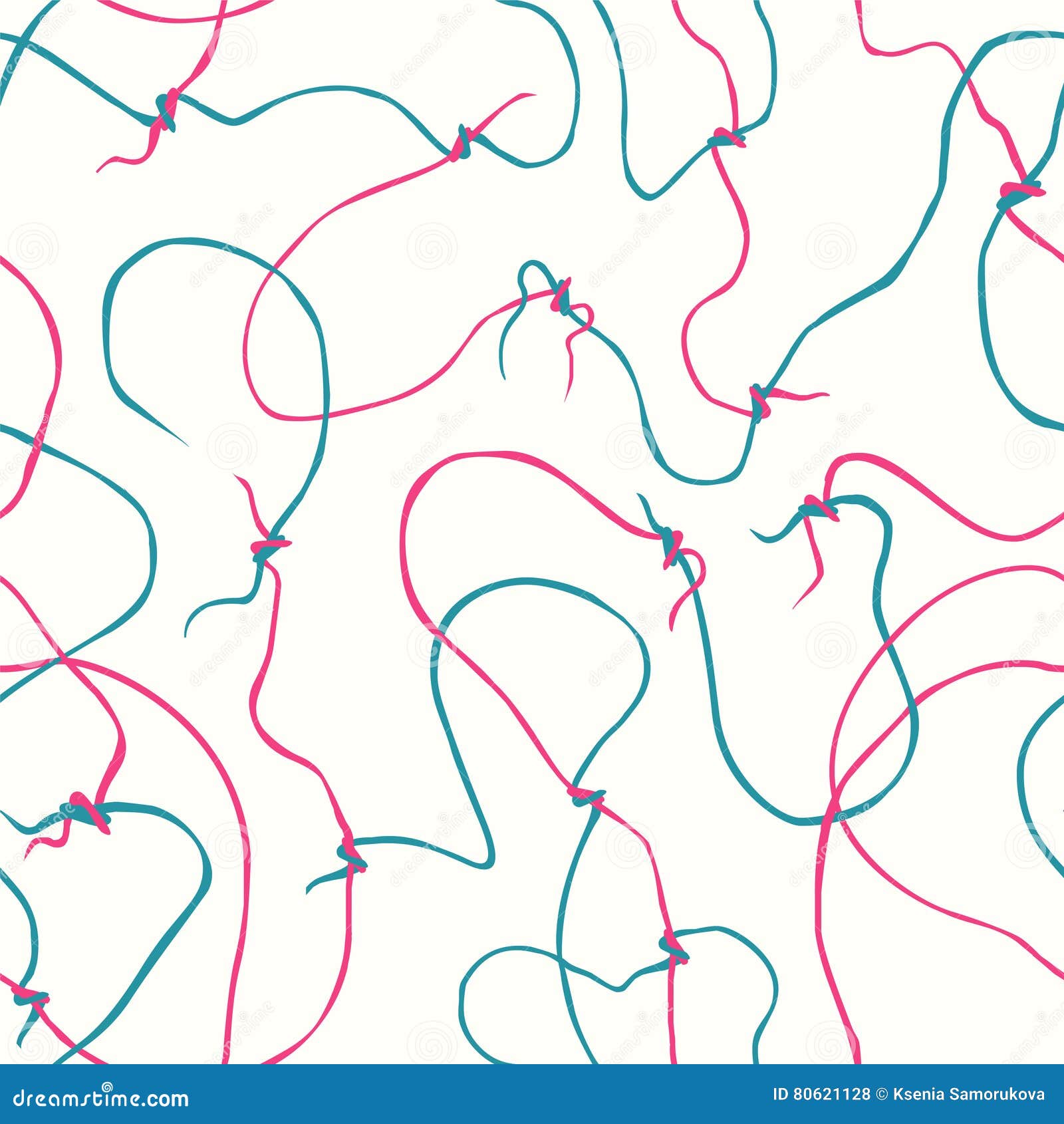 Seamless Vector Pattern - Knitted Thread Stock Vector - Illustration of ...