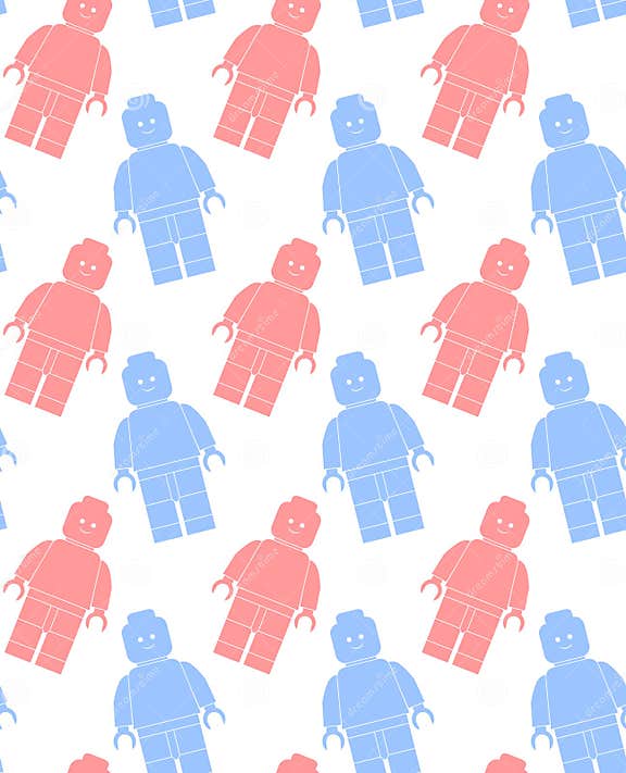 Seamless Vector Pattern of Lego Mans for Your Editorial Stock Photo ...